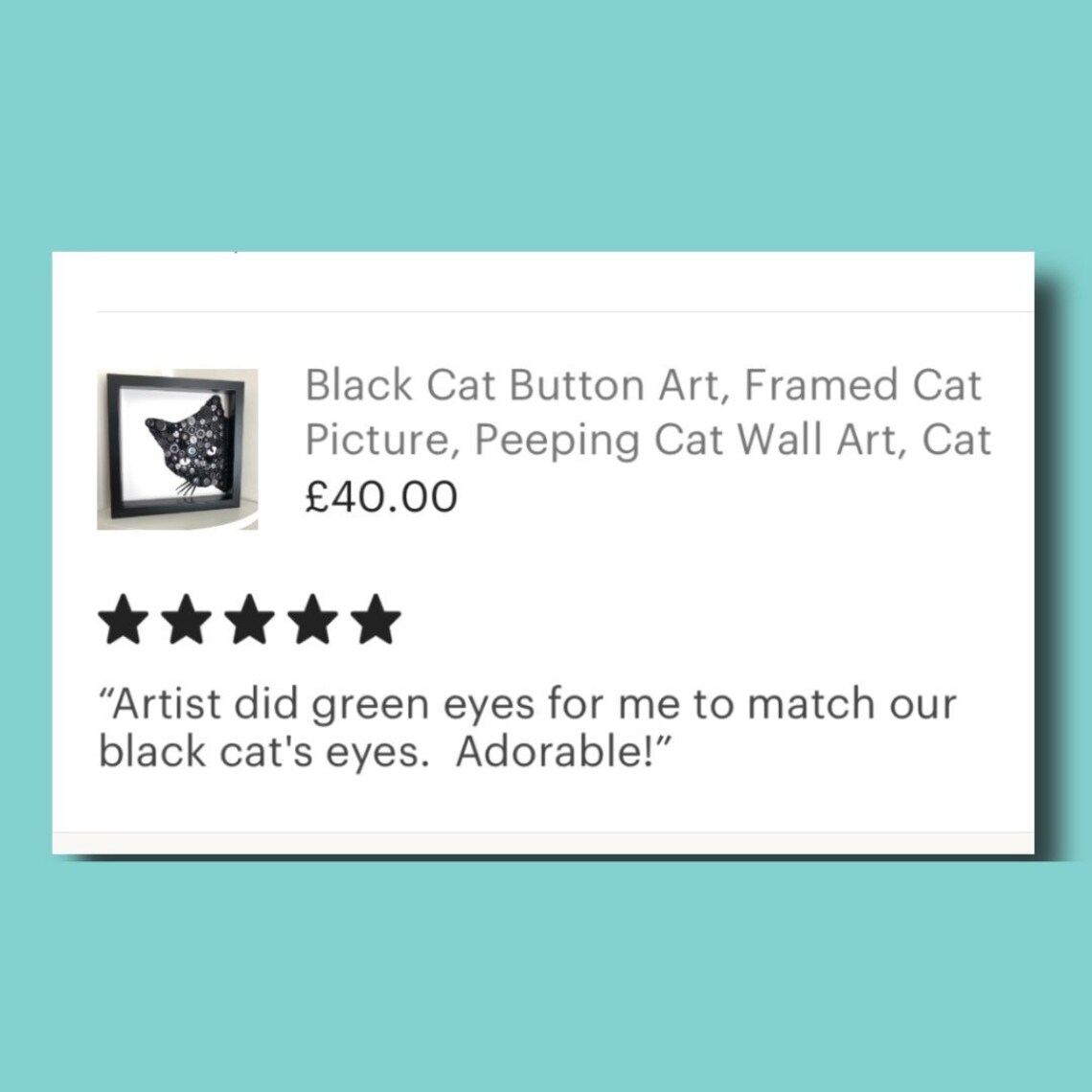 Black Cat Button Art, Framed Cat Picture, Peeping Cat Wall Art, Cat ...