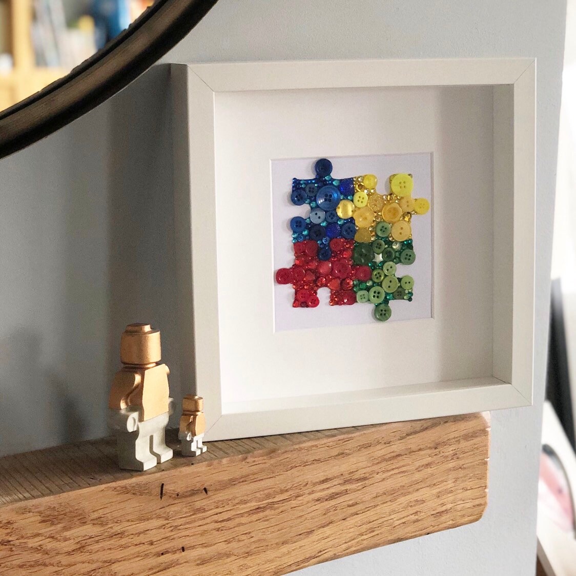 Autism Awareness Button Art, Personalised Autism Teacher Gift, Special ...