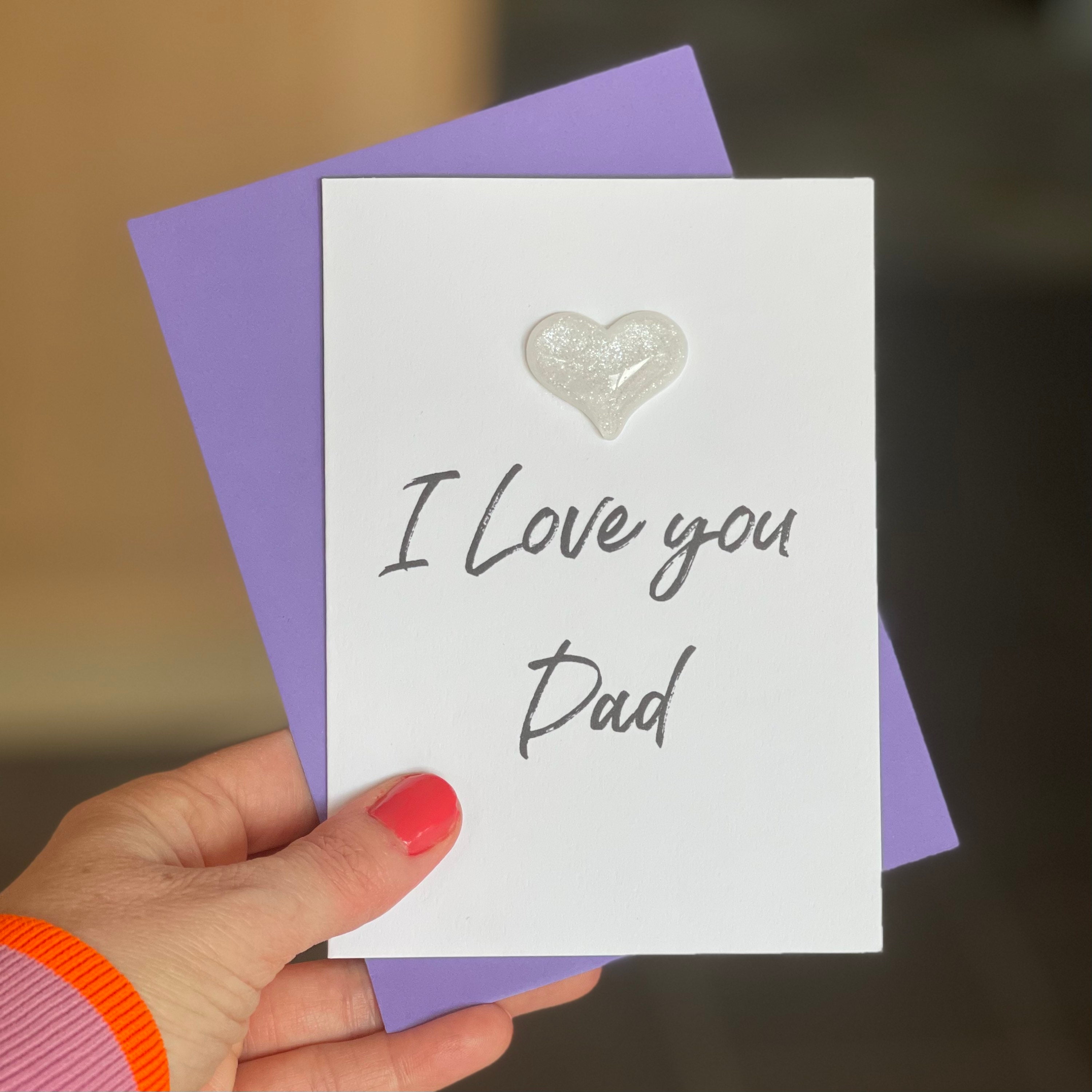 I Love You Dad Card Father's Day Card A6 Card For Dad | Etsy