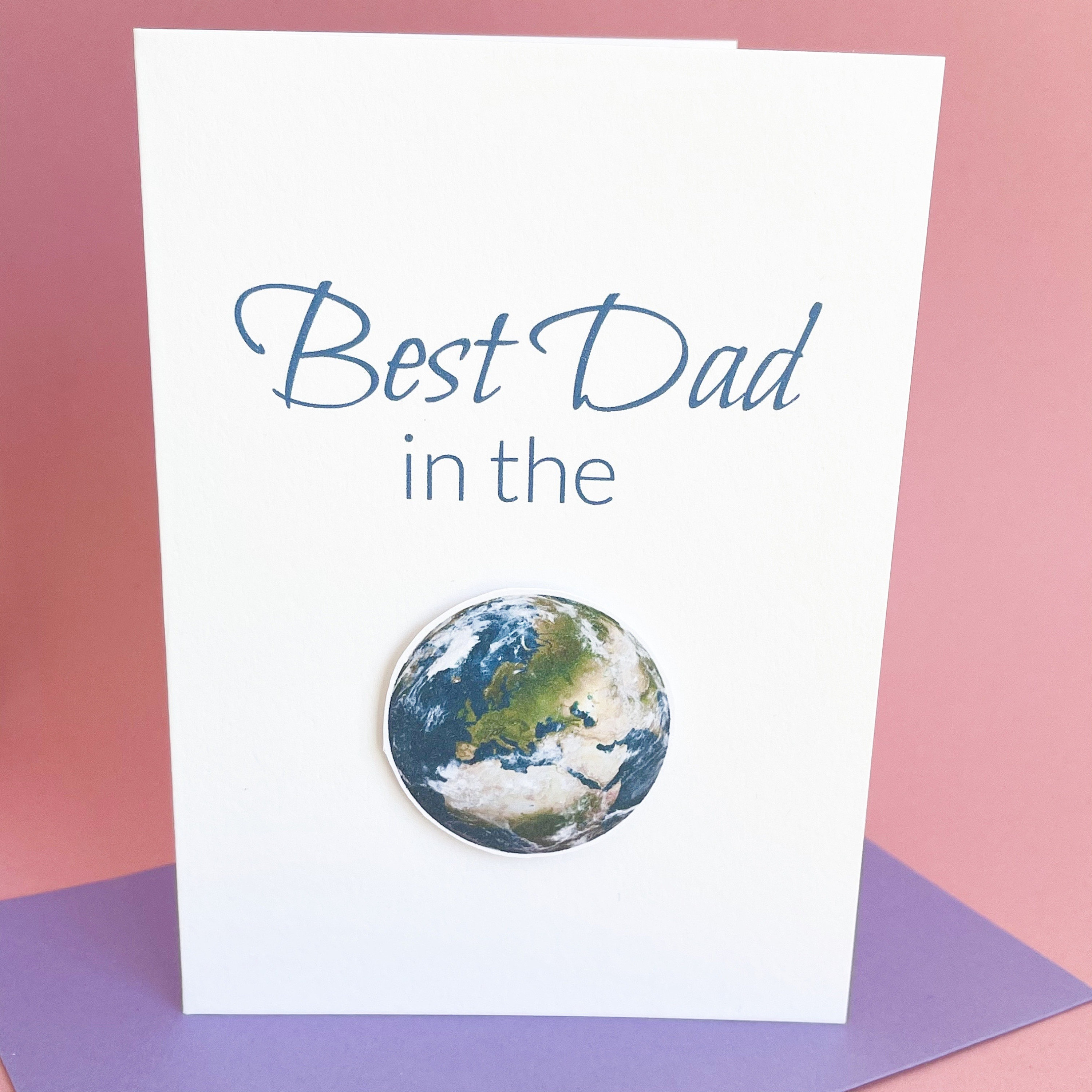 Best Dad in the World Handmade Card Father's Day Card A6 - Etsy