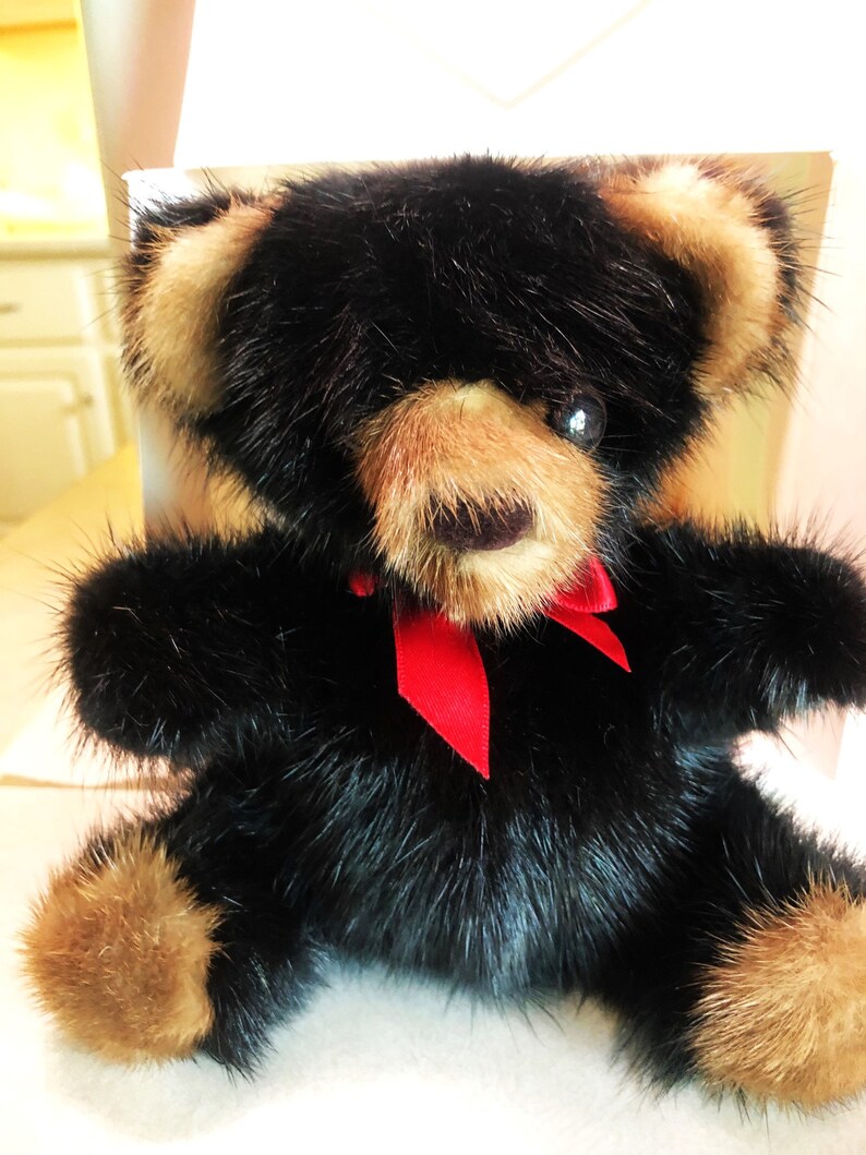 Genuine Mink Bear Ultimate Teddy Bear Hand Craft 1982 by Rare Bear Inc ...