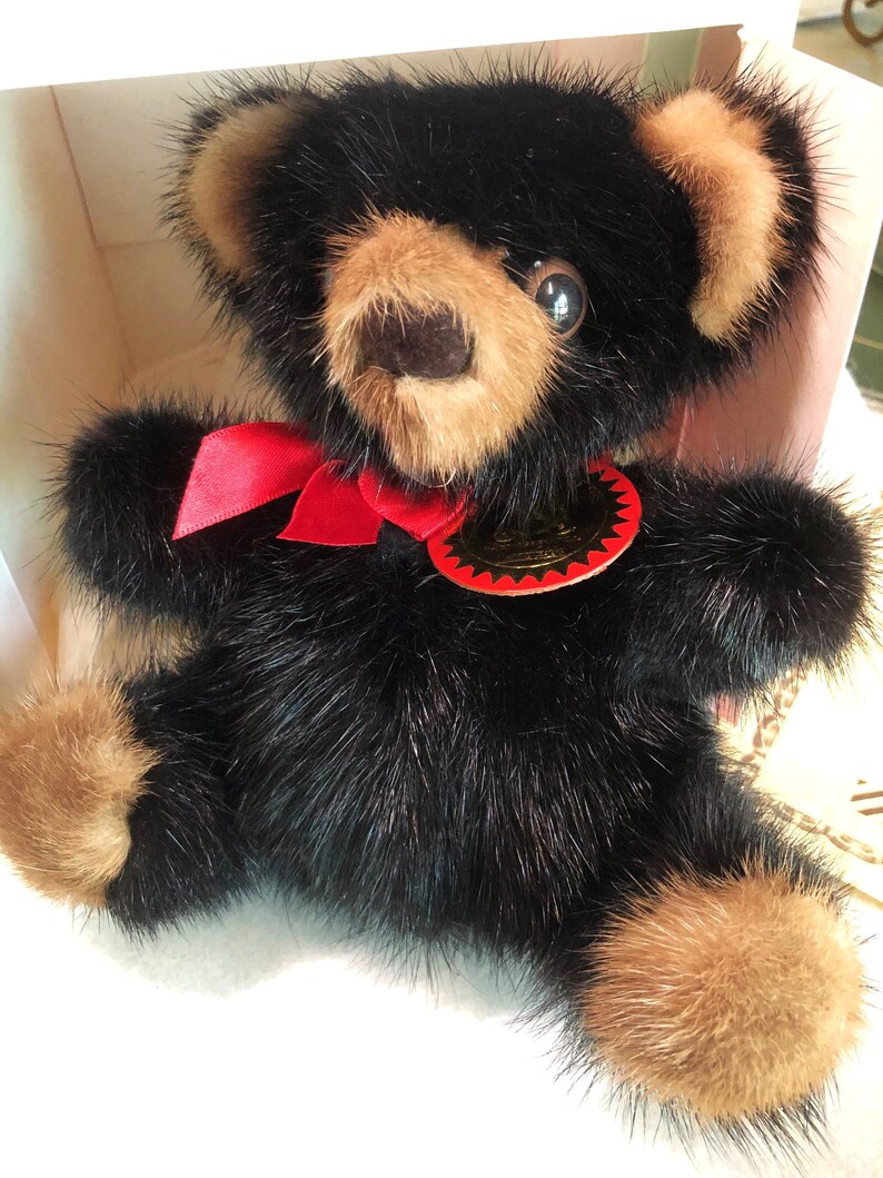 Genuine Mink Bear Ultimate Teddy Bear Hand Craft 1982 by Rare Bear Inc ...