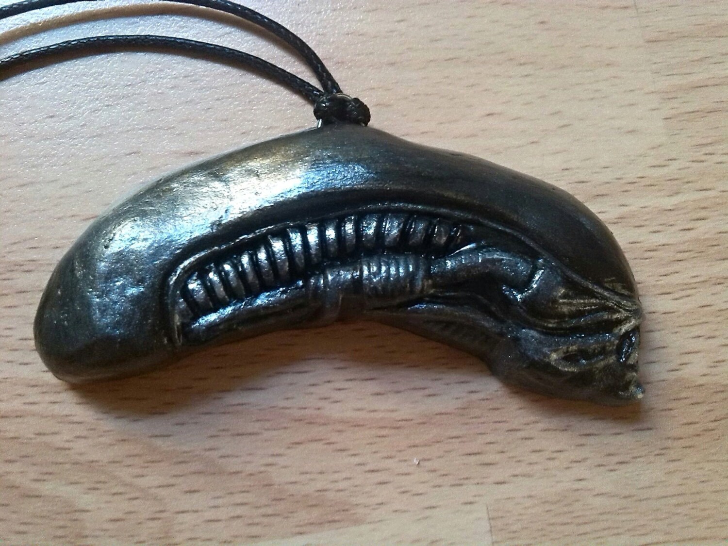 OOAK Alien Necklace, Xenomorph, Pendant, Handmade, Sci-i, Unique, Giger ...