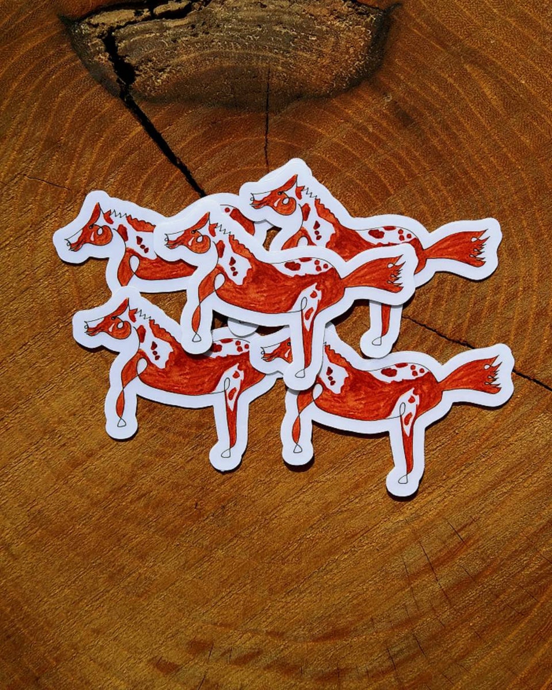 Abstract Pinto Horse Clear Sticker, Horse Sticker, Nature, Outdoors ...