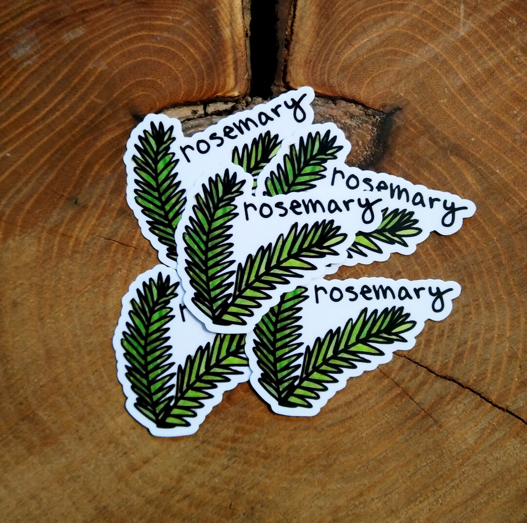 Rosemary Vinyl Sticker, Vinyl Sticker, Rosemary, Herb Sticker ...