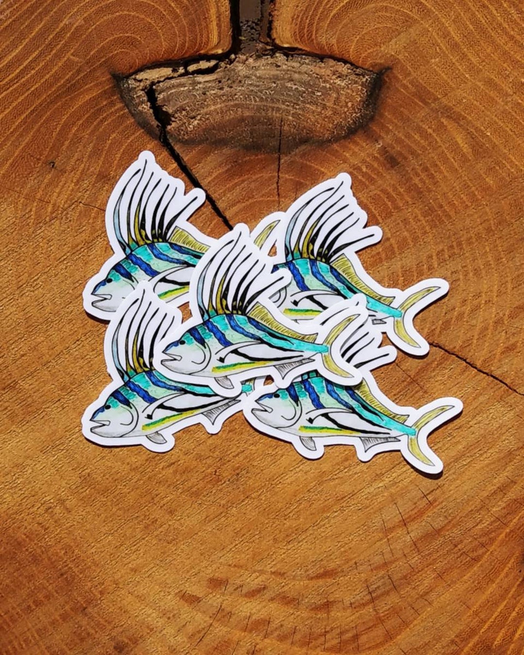 Rooster Fish Clear Sticker, Fish, Nature, Clear Sticker, Rooster Fish ...