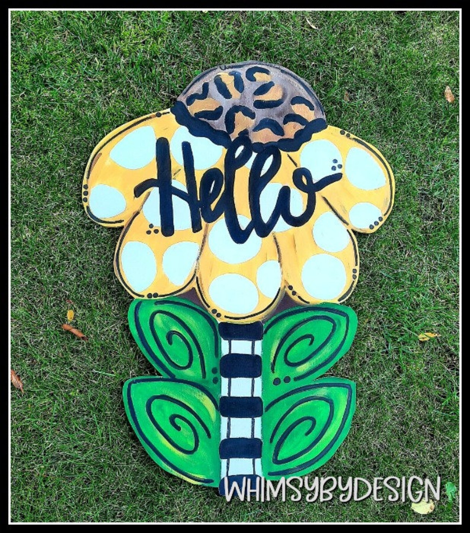 Sunflower Whimsical Flower Summer Door Hanger Fall Door Decor - Etsy