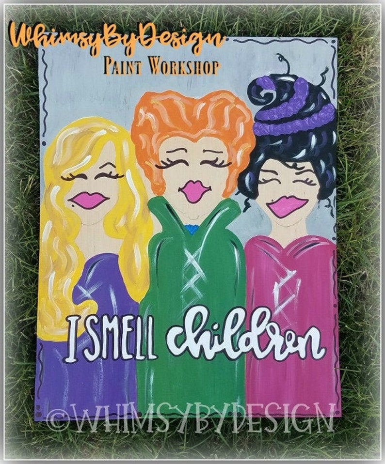 Halloween Porch Decor, Hocus Pocus Sign, I Smell Children, Halloween ...