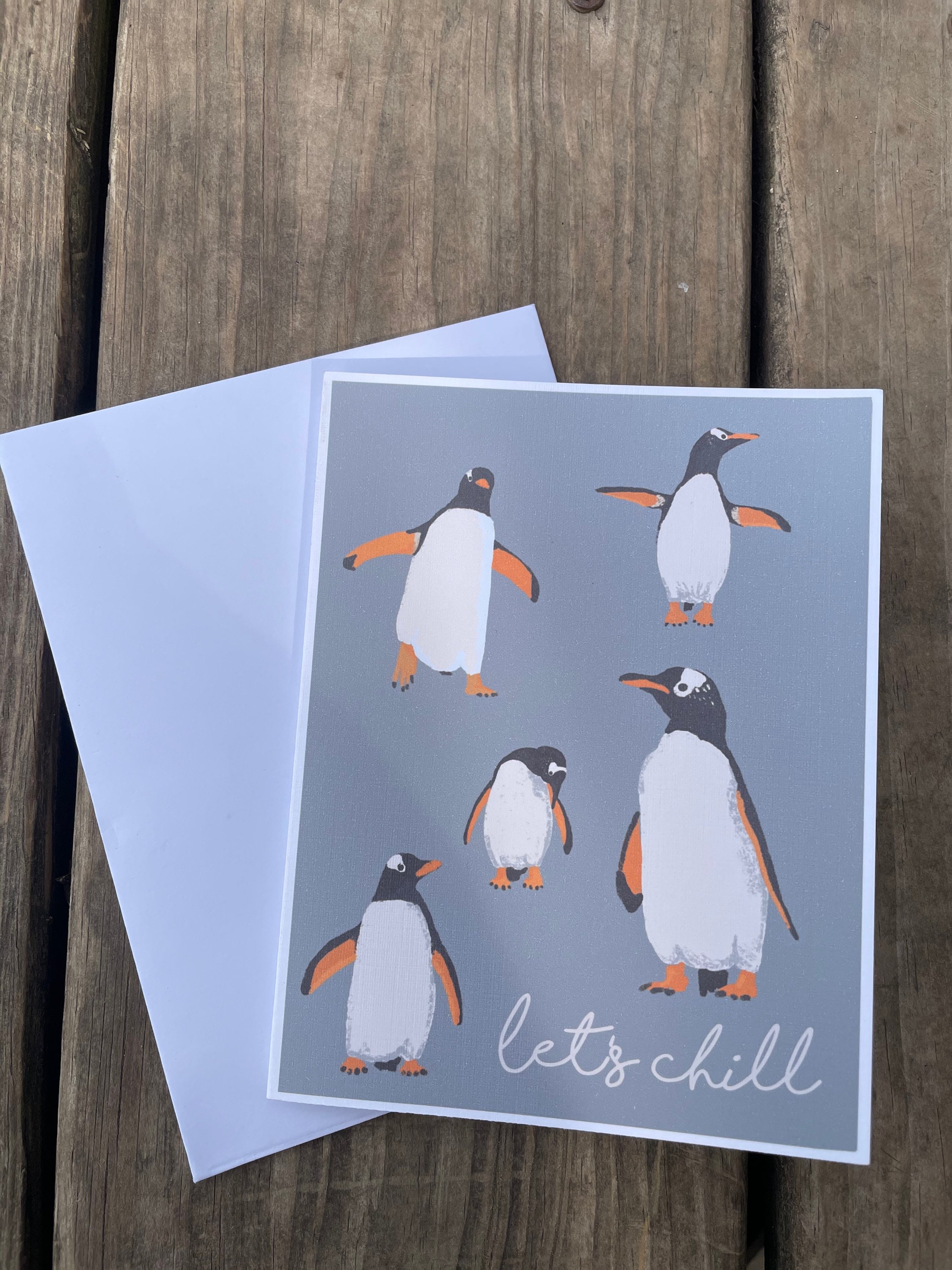 Let's Chill Card Blank Inside | Etsy