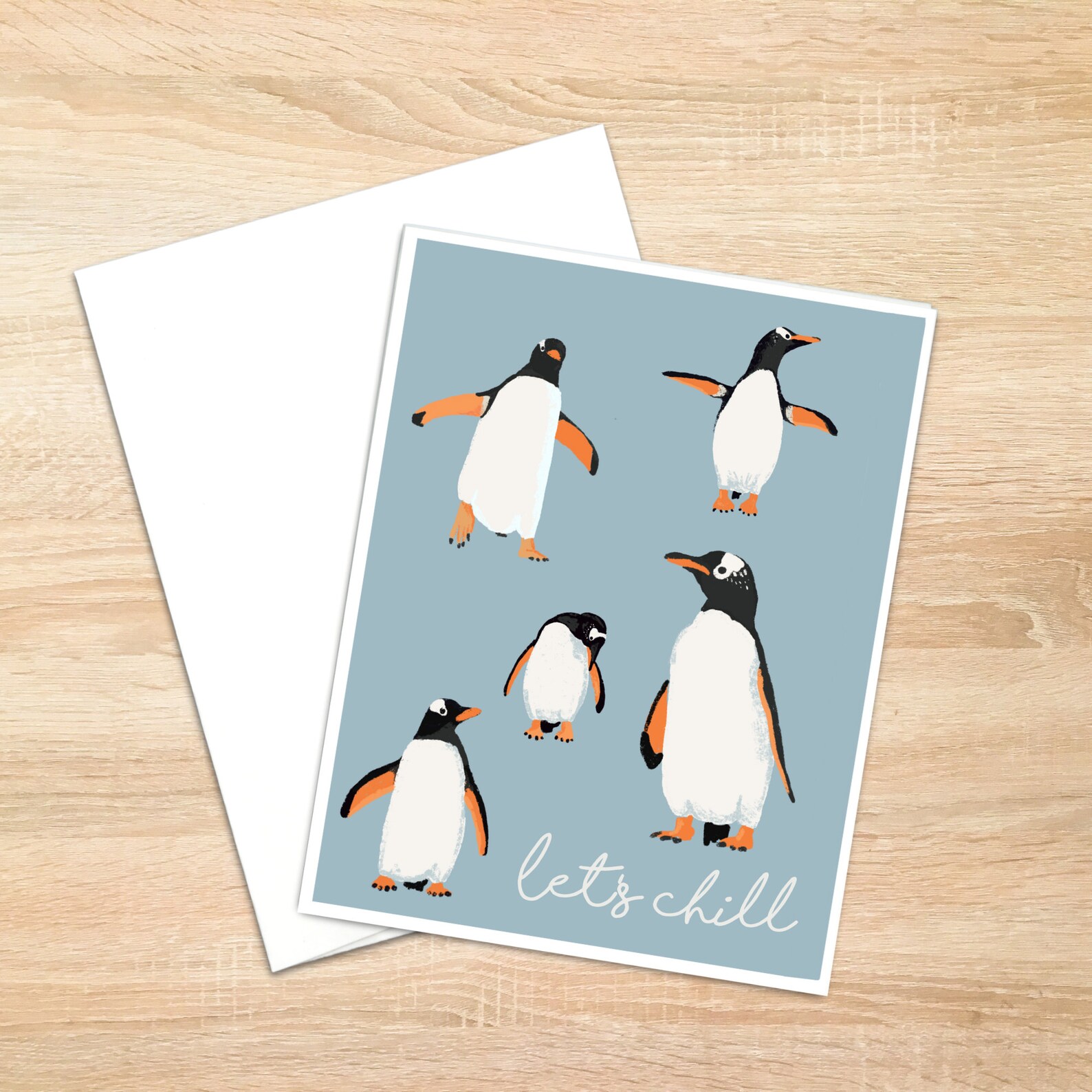 Let's Chill Card Blank Inside | Etsy