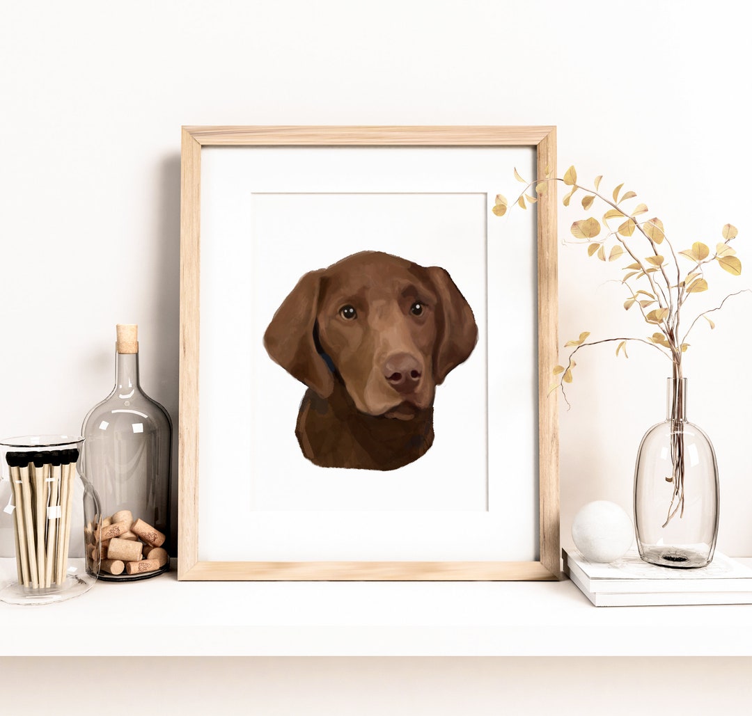 8x10 Chocolate Lab Print - Etsy