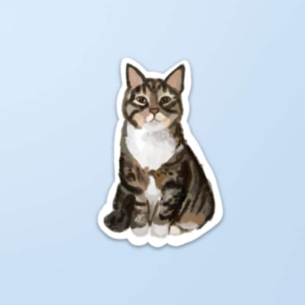 Custom Tabby Cat Sticker - Etsy