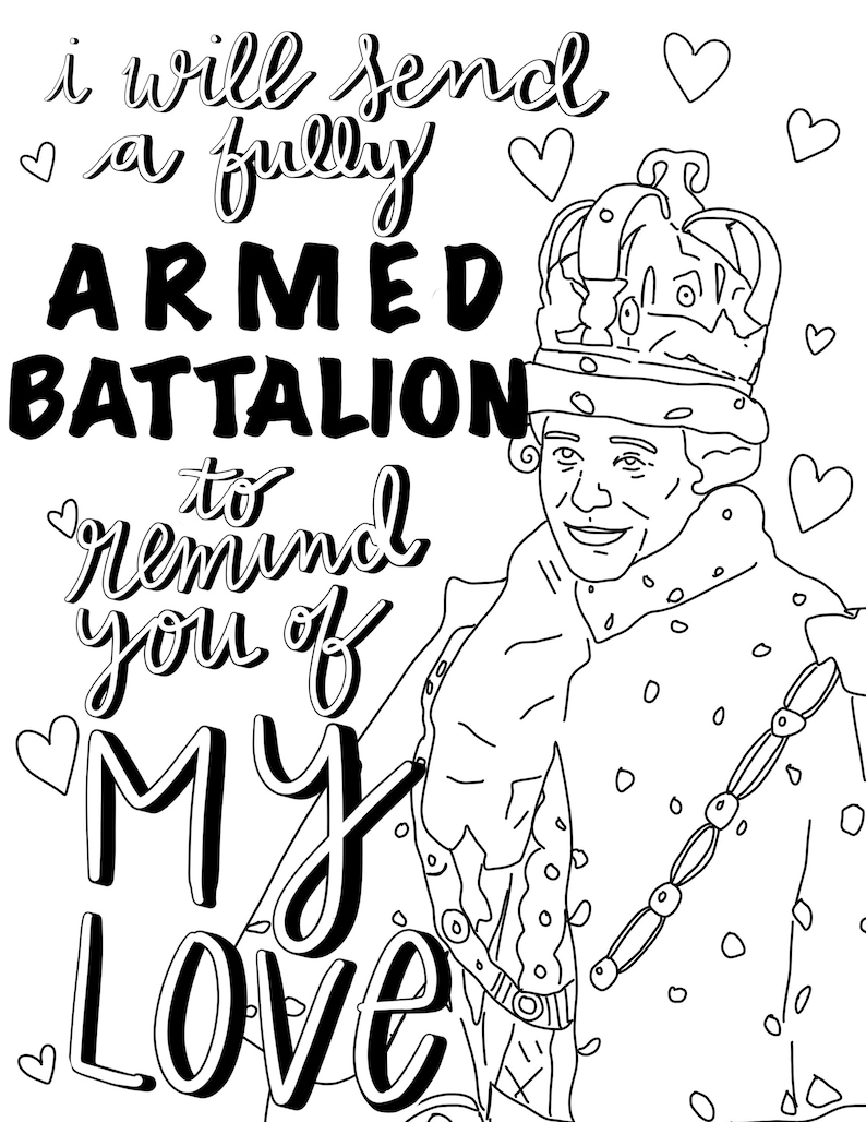 King George - Hamilton Coloring Sheet - Etsy