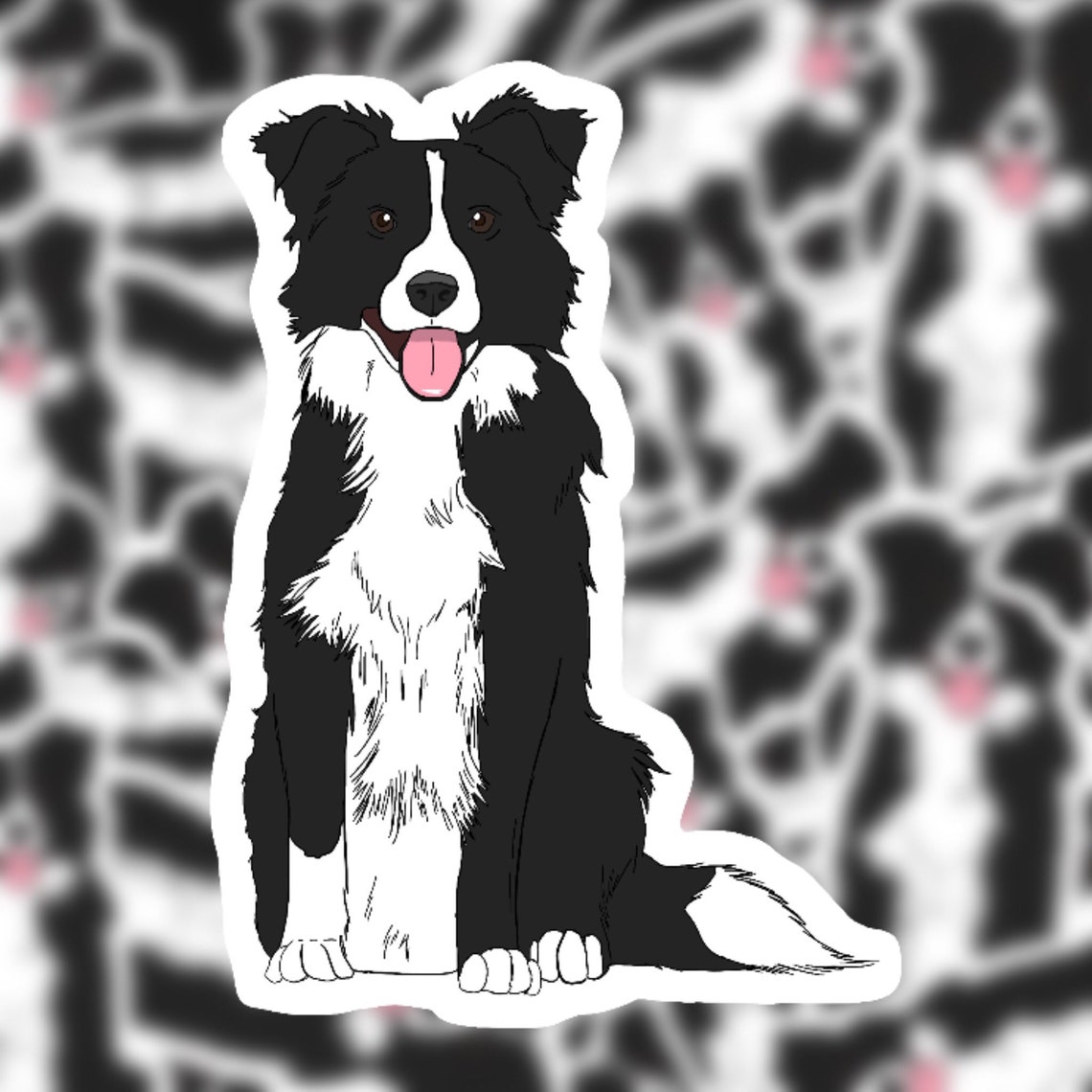 Border Collie Sticker | Etsy