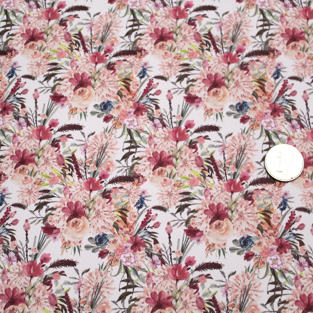 Vinyl Fabric Roll Classy Floral Bouquet - Etsy