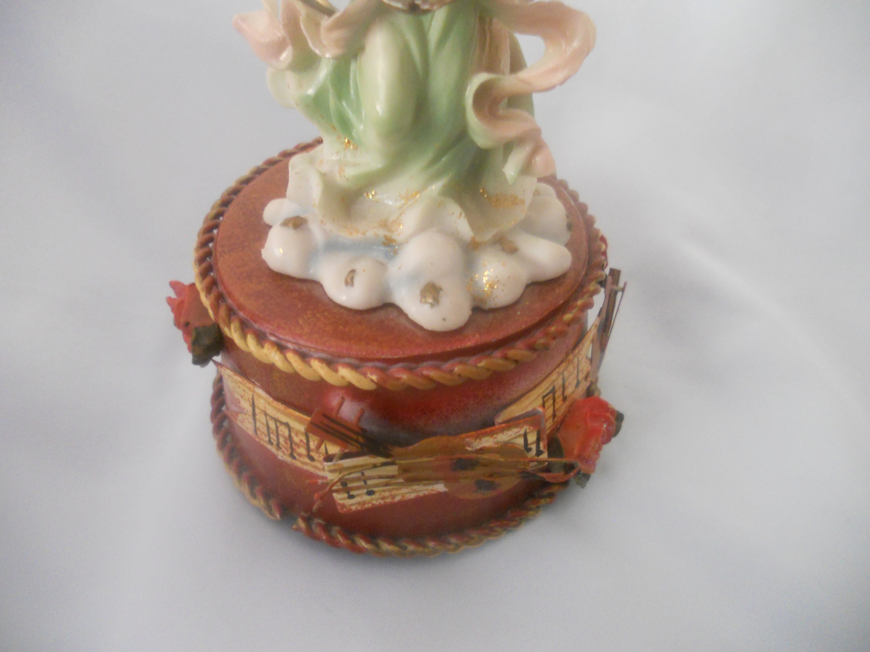 Vintage Angel Music Box. AEP Bellmawr NJ Resin Angel Figurine ...