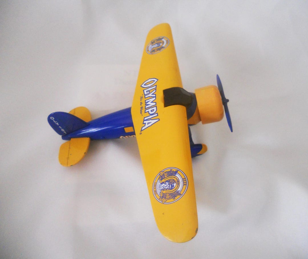 Olympia Lockheed Vega Plane Model. Die-cast Pabst Plane Coin Bank ...