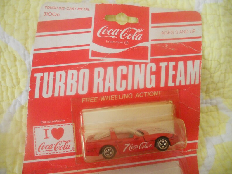 Coca Cola Die Cast Turbo Racing Team. Vintage Collectible Car - Etsy