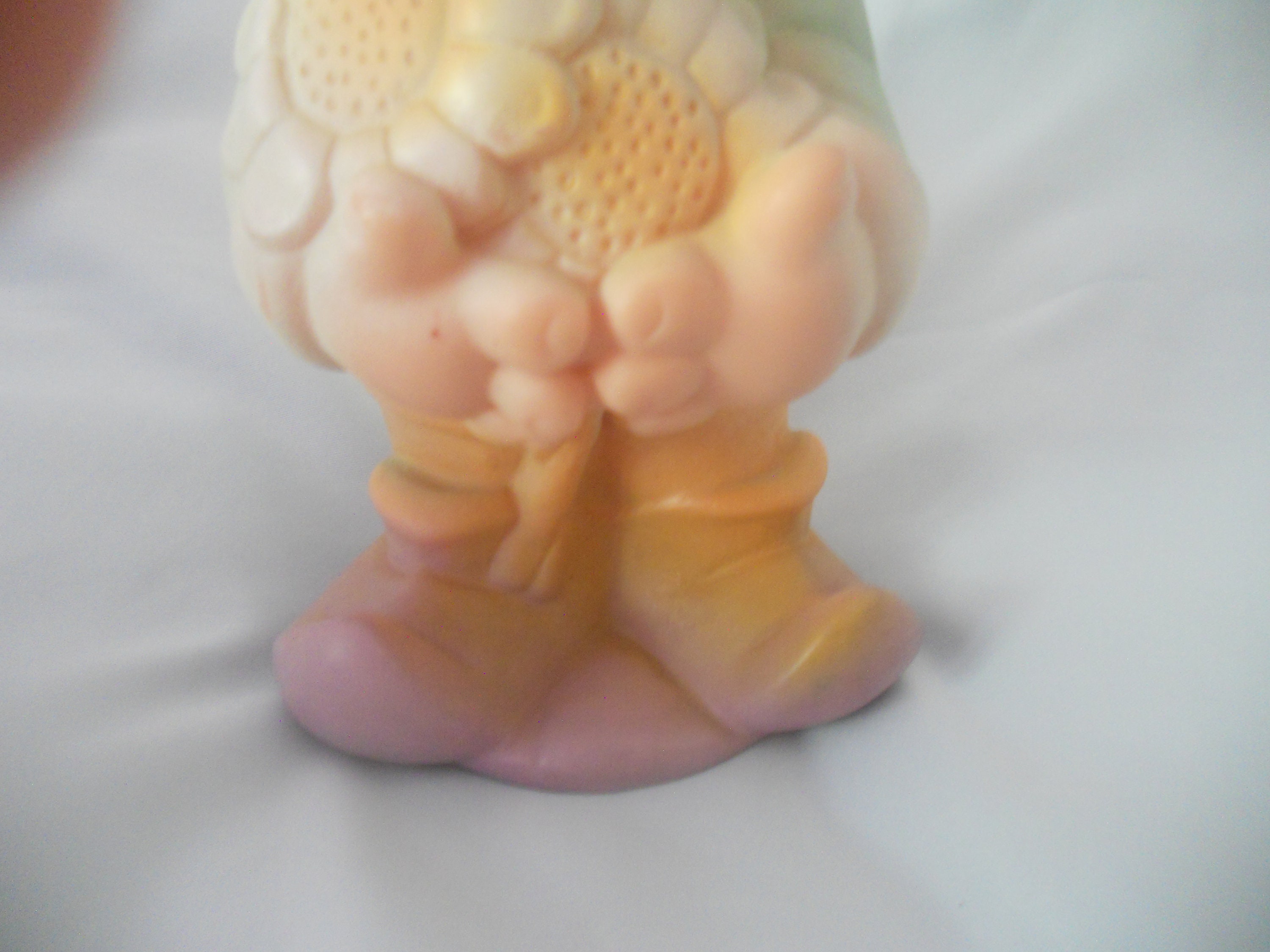 Vintage Rubber Gnome Toy. Rubber Dwarf With Flowers. Kid's Gift. Kid's ...