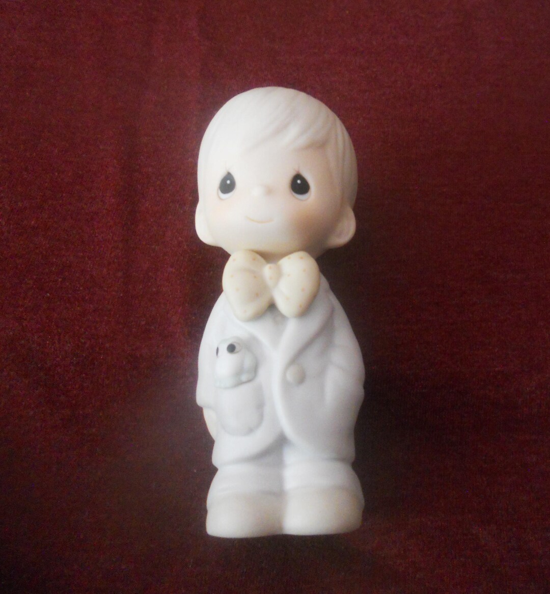 Best Man Precious Moments Figurine. Jonathan & Davis 1984 Vintage Cake ...