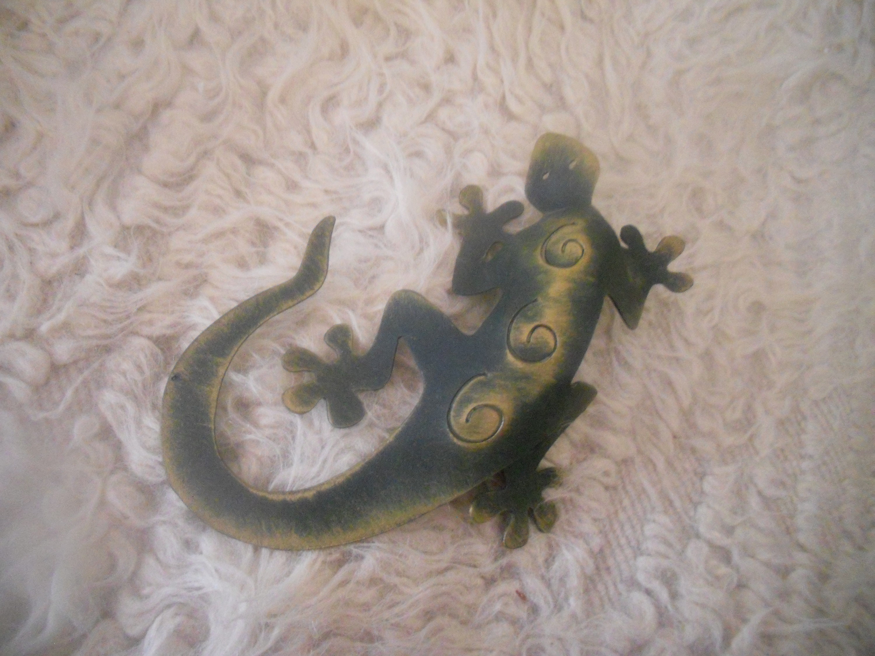 Metal Lizards Set of 3. Vintage Metal Reptile. Metal Gecko Lizard Art ...