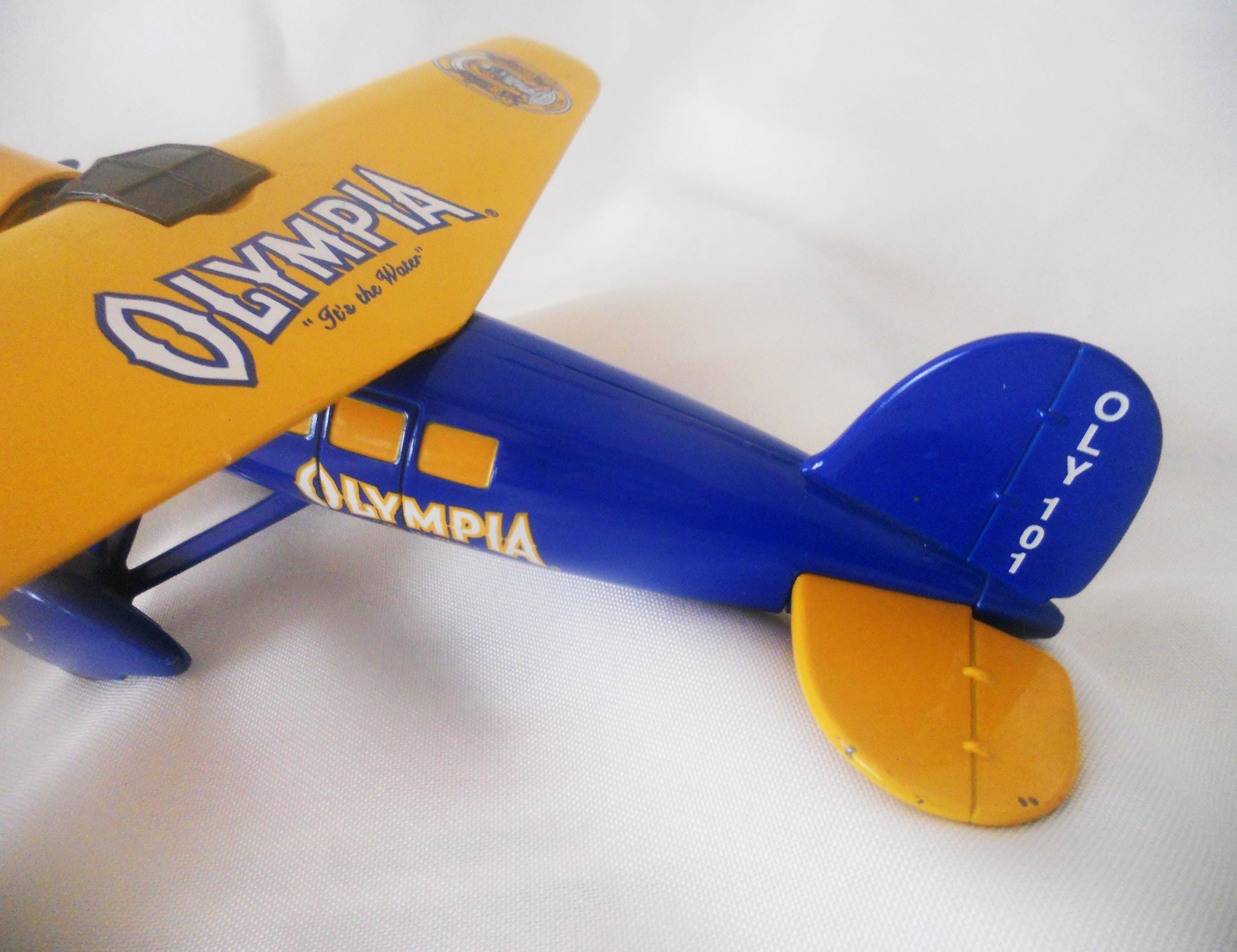 Olympia Lockheed Vega Plane Model. Die-cast Pabst Plane Coin Bank ...