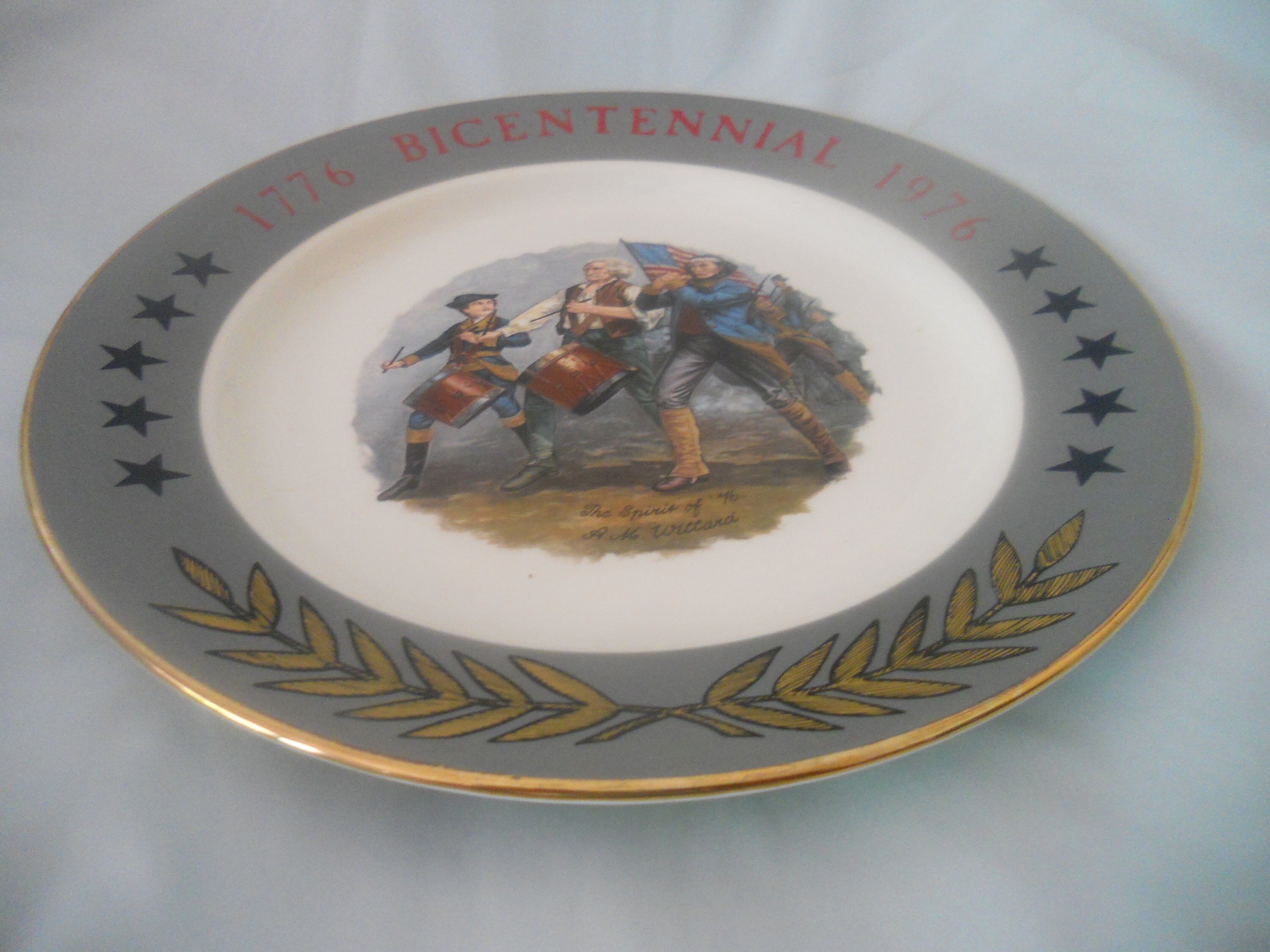 Bicentennial 1776-1976 Collectible Gold Rimmed Plate. Made in U.S.A. - Etsy