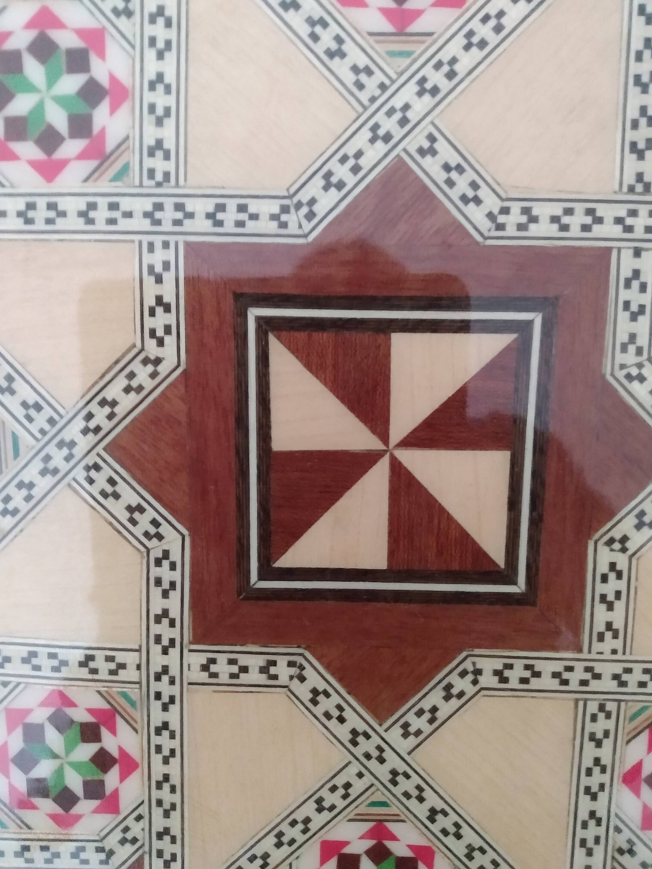 Vintage Taracea Tray. Handcrafted Inlaid Wood Marquetry Tray Made in Spain. Gift for Her ...