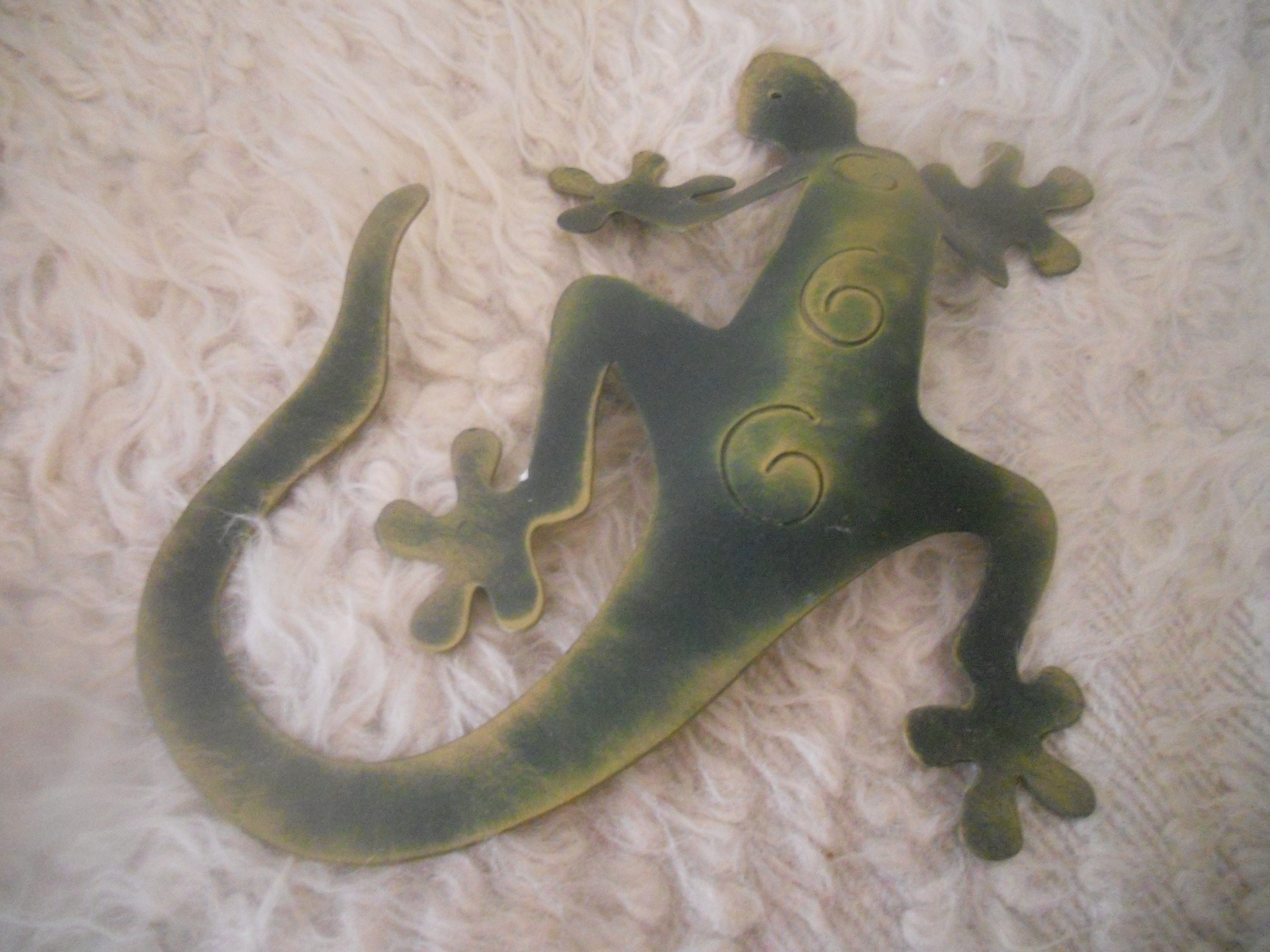 Metal Lizards Set of 3. Vintage Metal Reptile. Metal Gecko Lizard Art ...