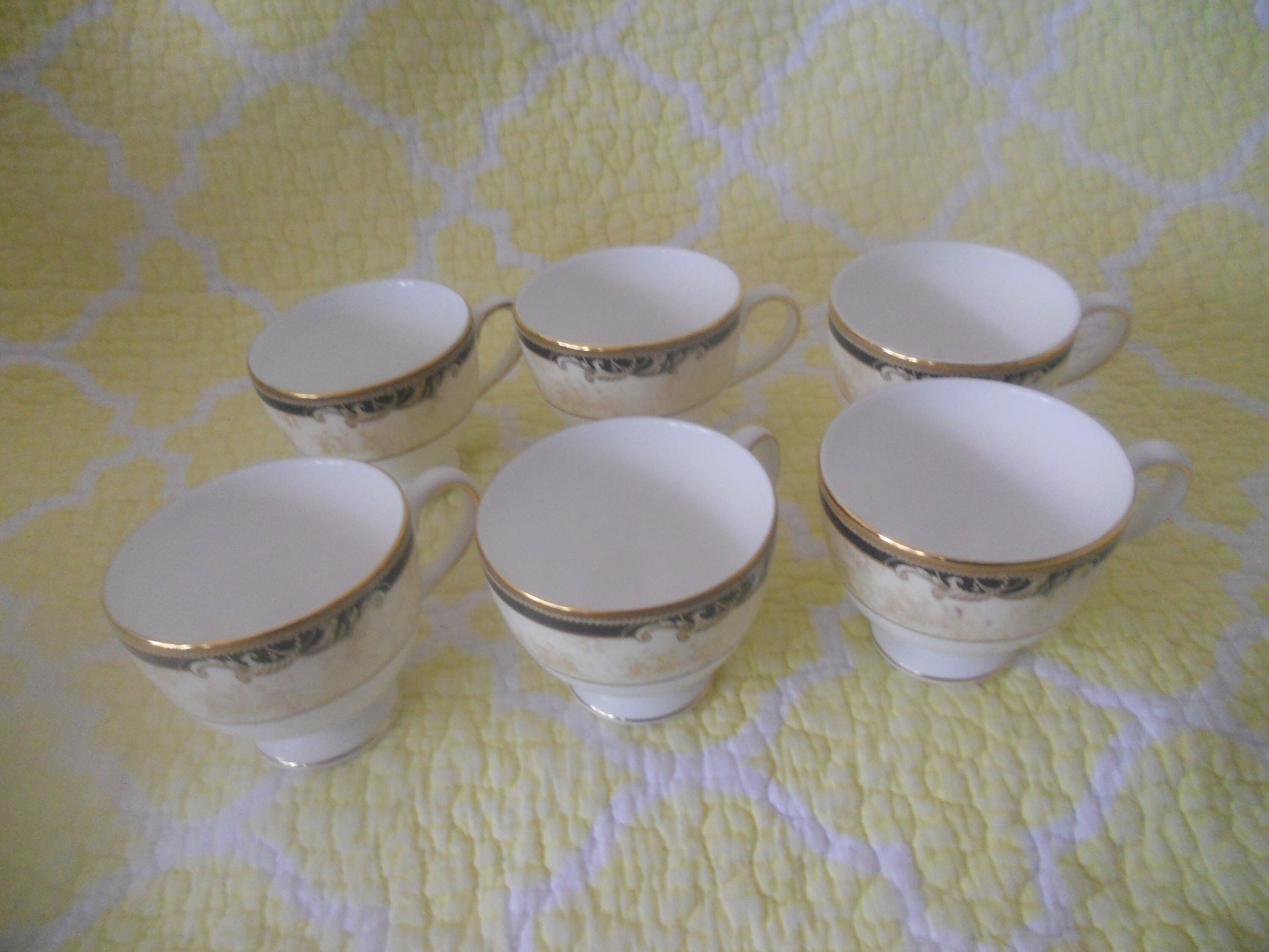 Vintage Wedgwood Cornucopia Tea Cups Set of 6. Fine Bone China - Etsy