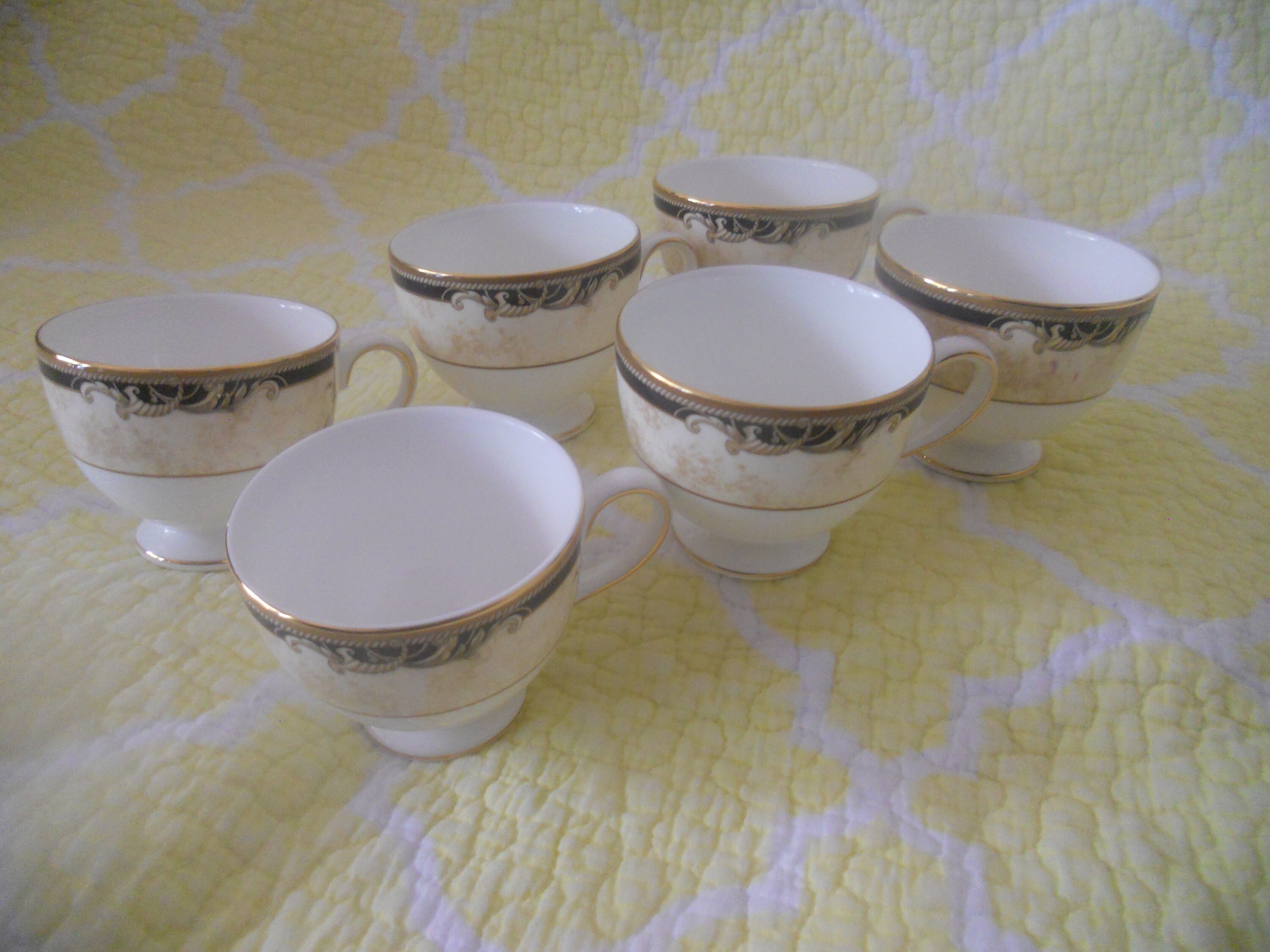 Vintage Wedgwood Cornucopia Tea Cups Set of 6. Fine Bone China - Etsy