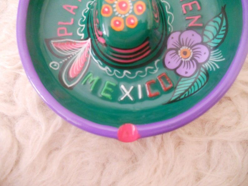 Vintage Playa Del Carmen Ceramic Ashtray Sombrero Made in Mexico. Hand ...