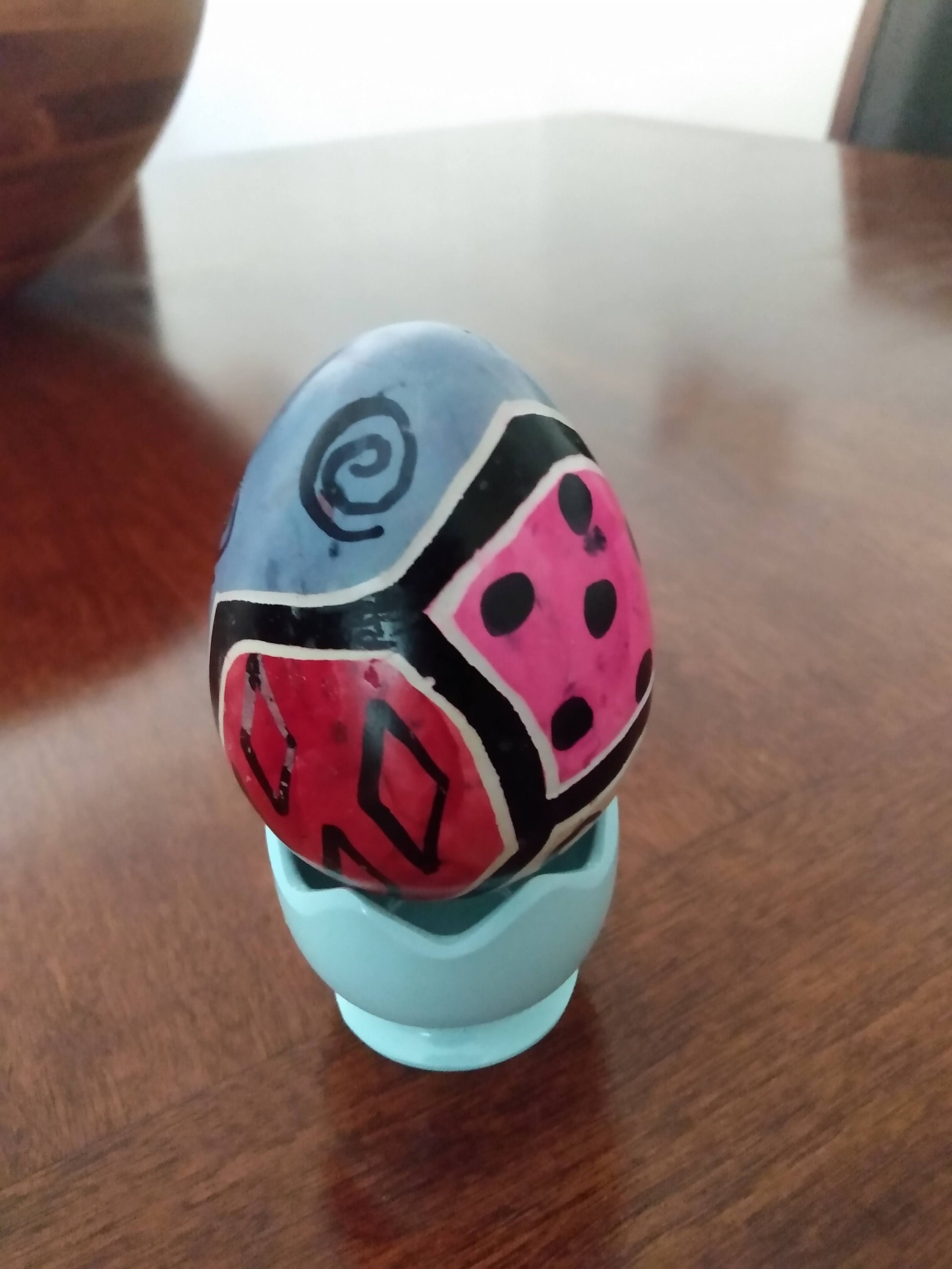 Vintage Hand Carved Stone Egg Made in Kenya. Multicolored Collectible ...