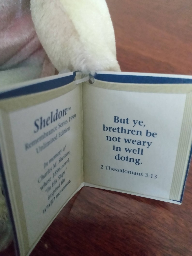 Holy Bears Plush Stuffed Sheldon Remembrance Bear WWJD 1999 | Etsy