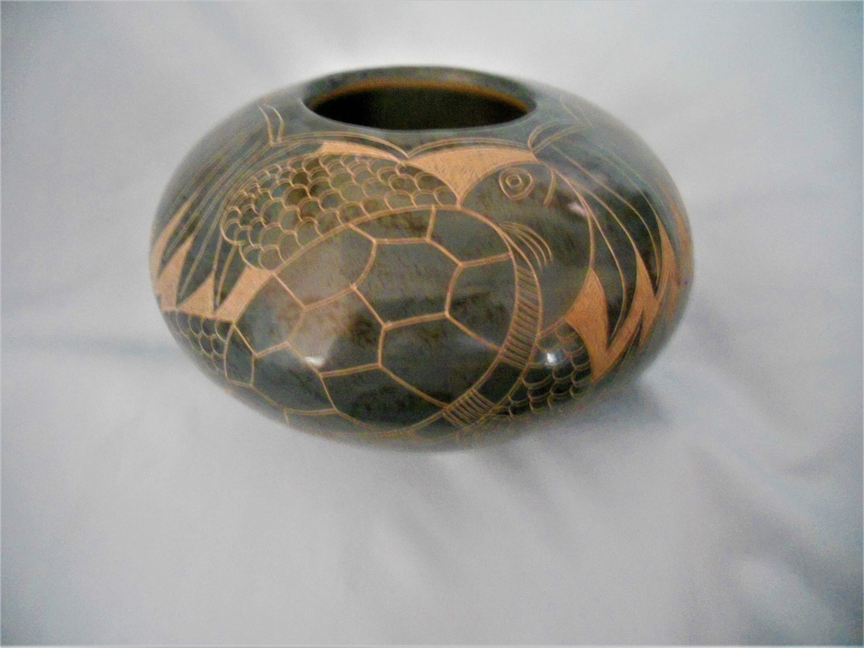 Vintage Sgraffito Pot Native American Style. Collectible Green - Etsy