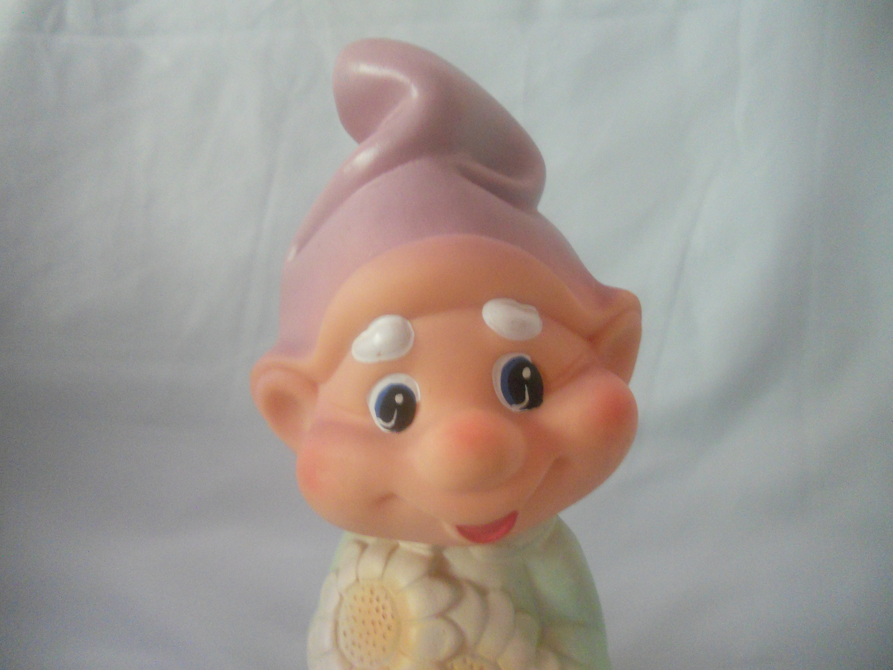 Vintage Rubber Gnome Toy. Rubber Dwarf With Flowers. Kid's Gift. Kid's ...