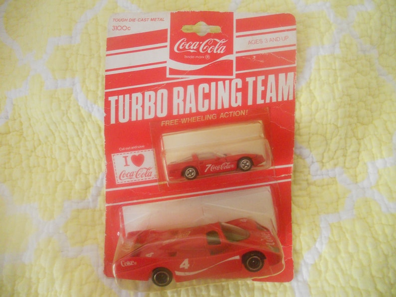 Coca Cola Die Cast Turbo Racing Team. Vintage Collectible Car - Etsy