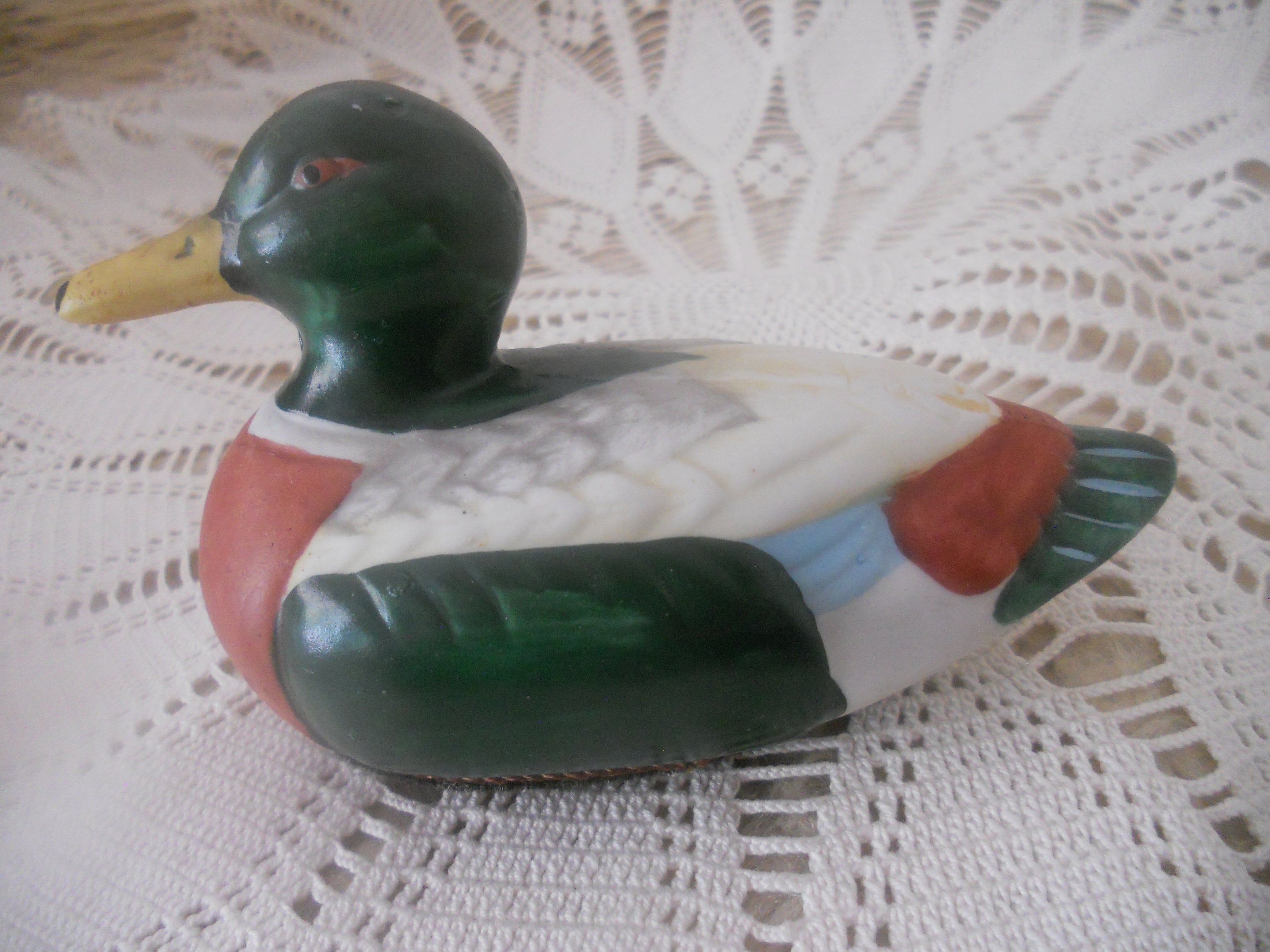 Vintage Ceramic Duck Figurine. Mallard Duck Sculpture. Animal Art ...
