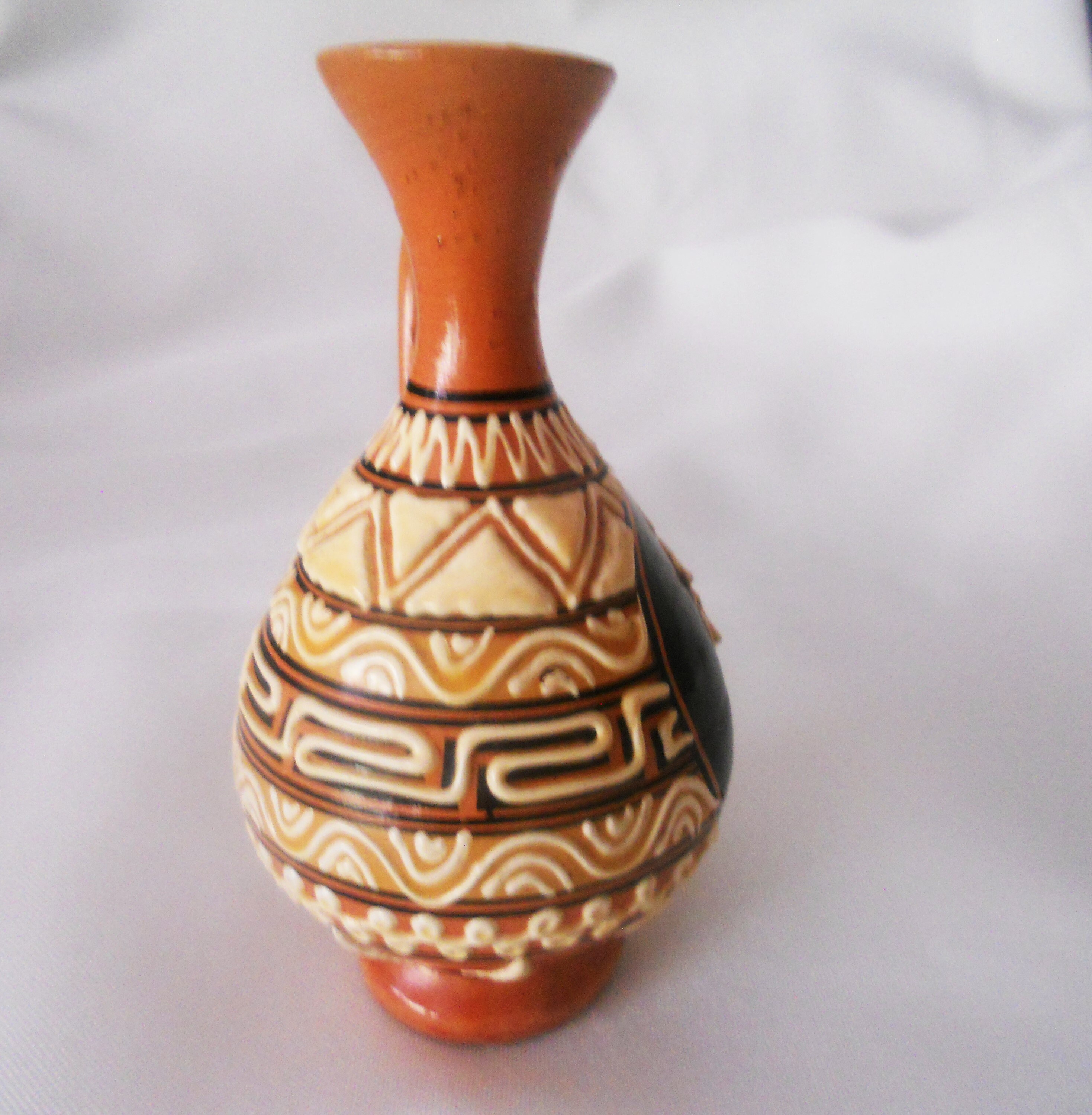 Greek Mini Amphora Souvenir. Vintage Ceramic Hand-painted 3D Amphora 4. ...