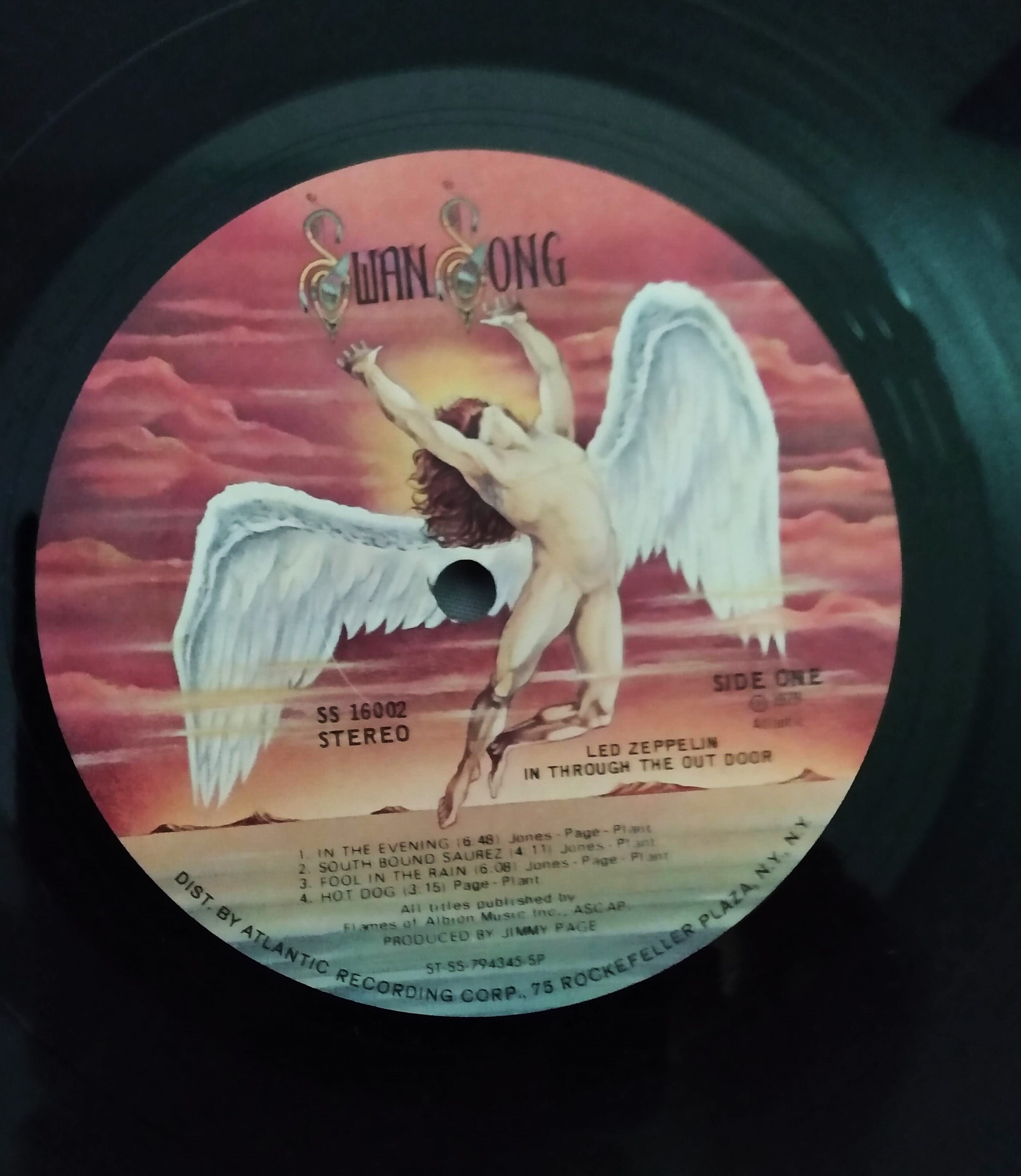 Led Zeppelin in Through the Out Door Swan Song Records Vintage U.S. LP ...