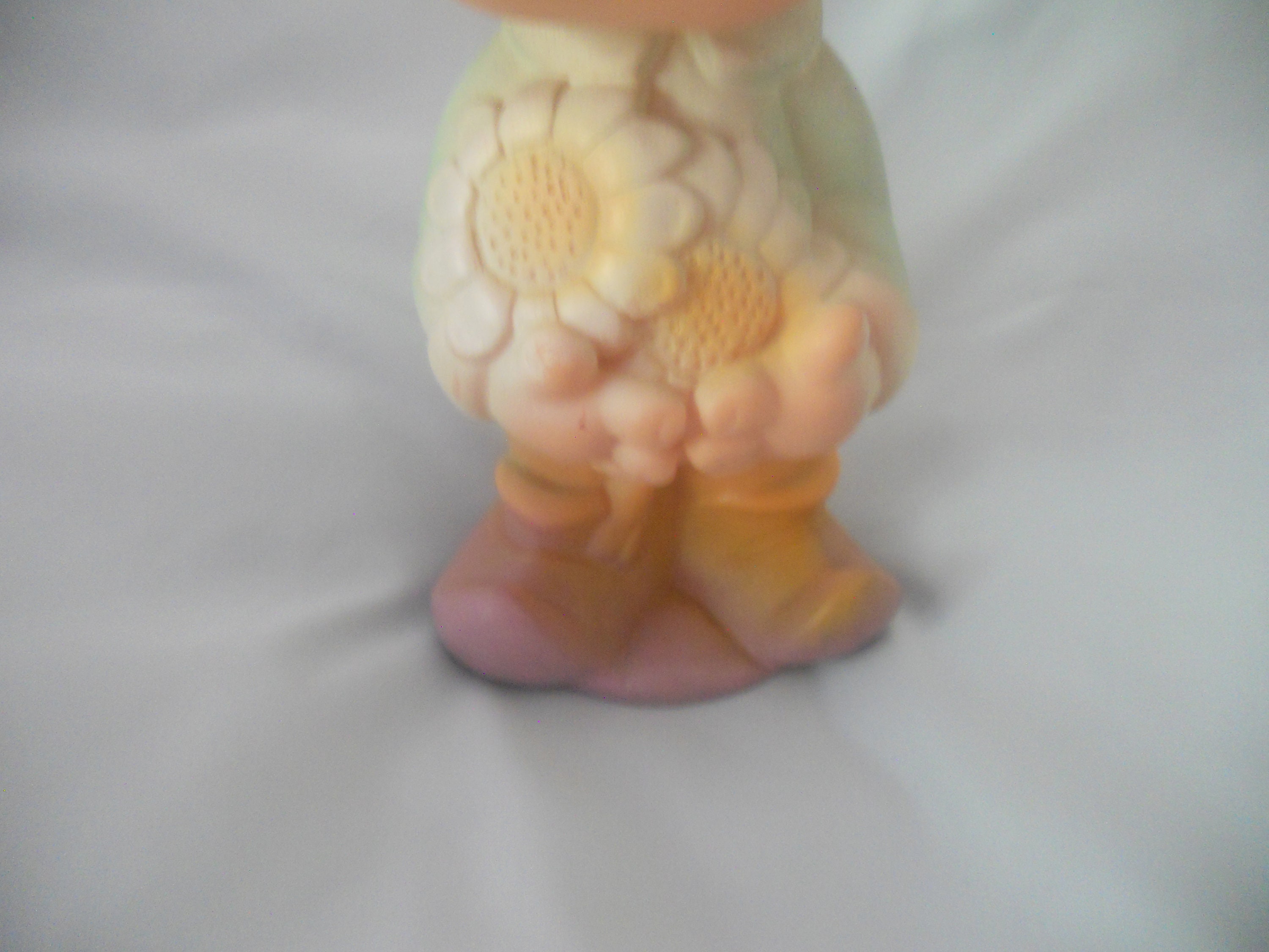 Vintage Rubber Gnome Toy. Rubber Dwarf With Flowers. Kid's Gift. Kid's ...