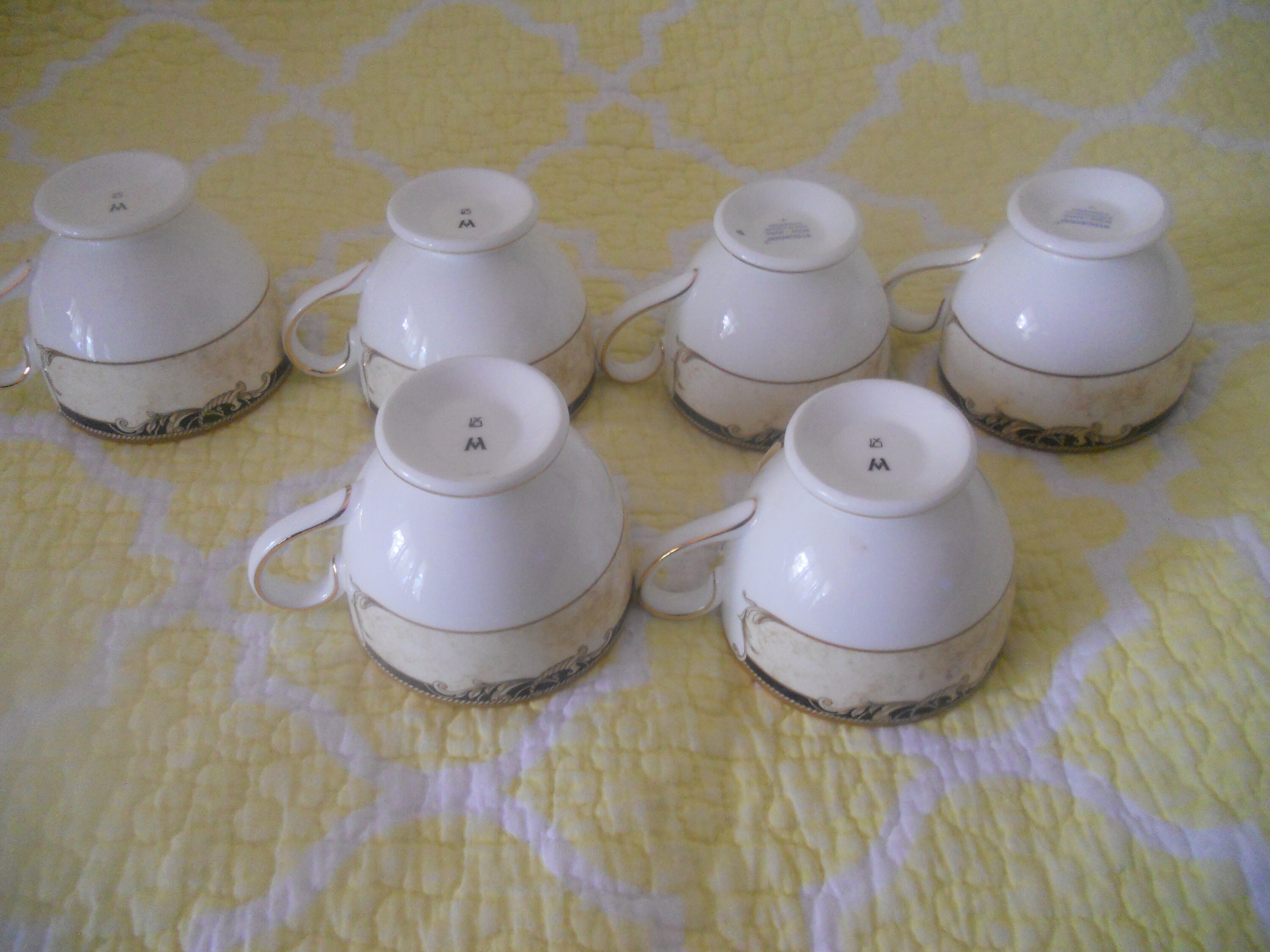 Vintage Wedgwood Cornucopia Tea Cups Set of 6. Fine Bone China - Etsy