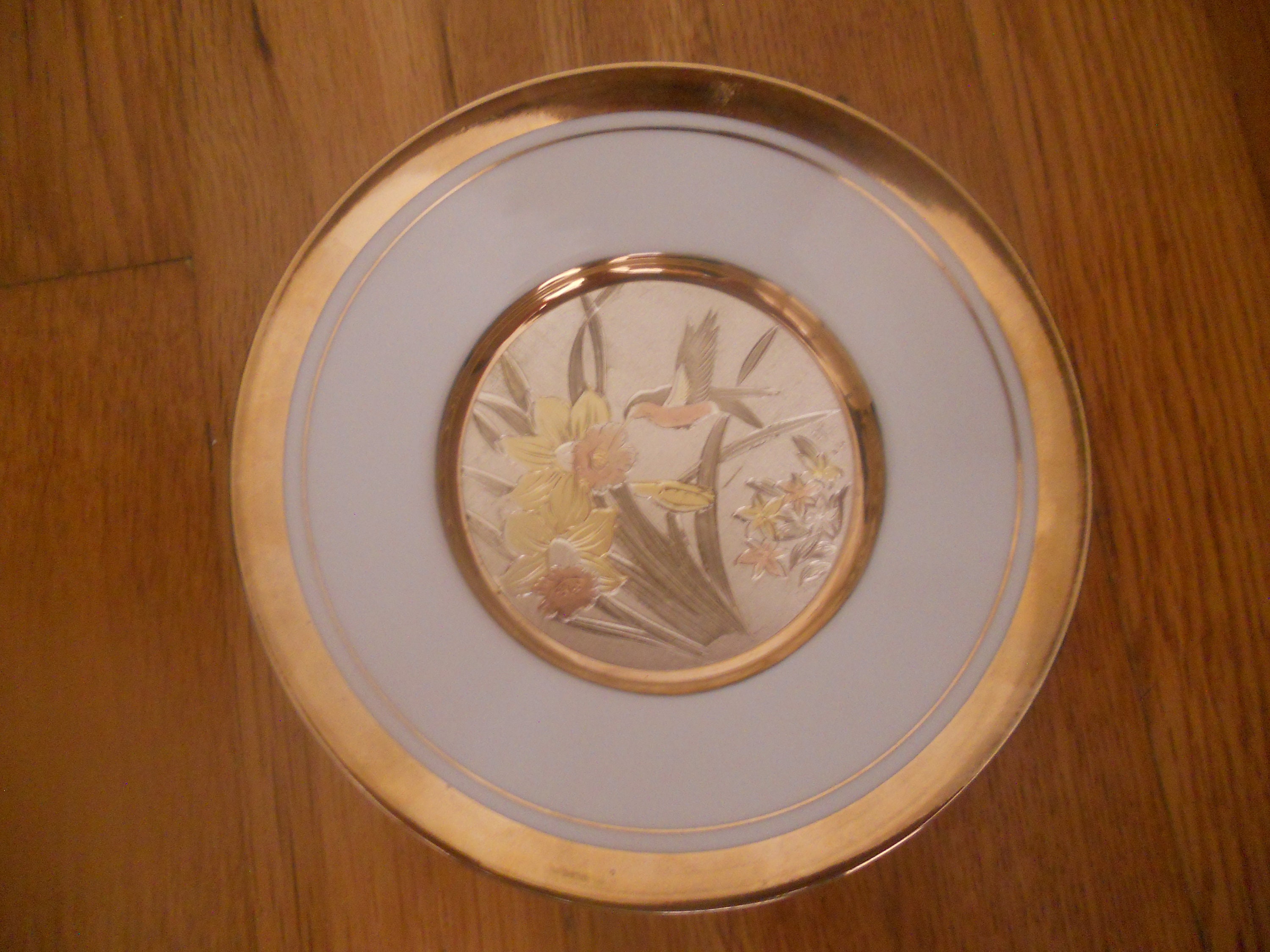 Art of Chokin. Chokin Plate Fine Porcelain 24K Gold Edged. Collectible ...