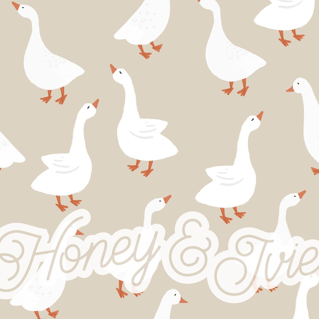 Oak Geese. Seamless File. Seamless Pattern. Goose Seamless. Farm ...