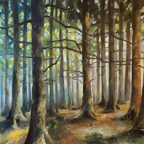 Forest Painting - Etsy