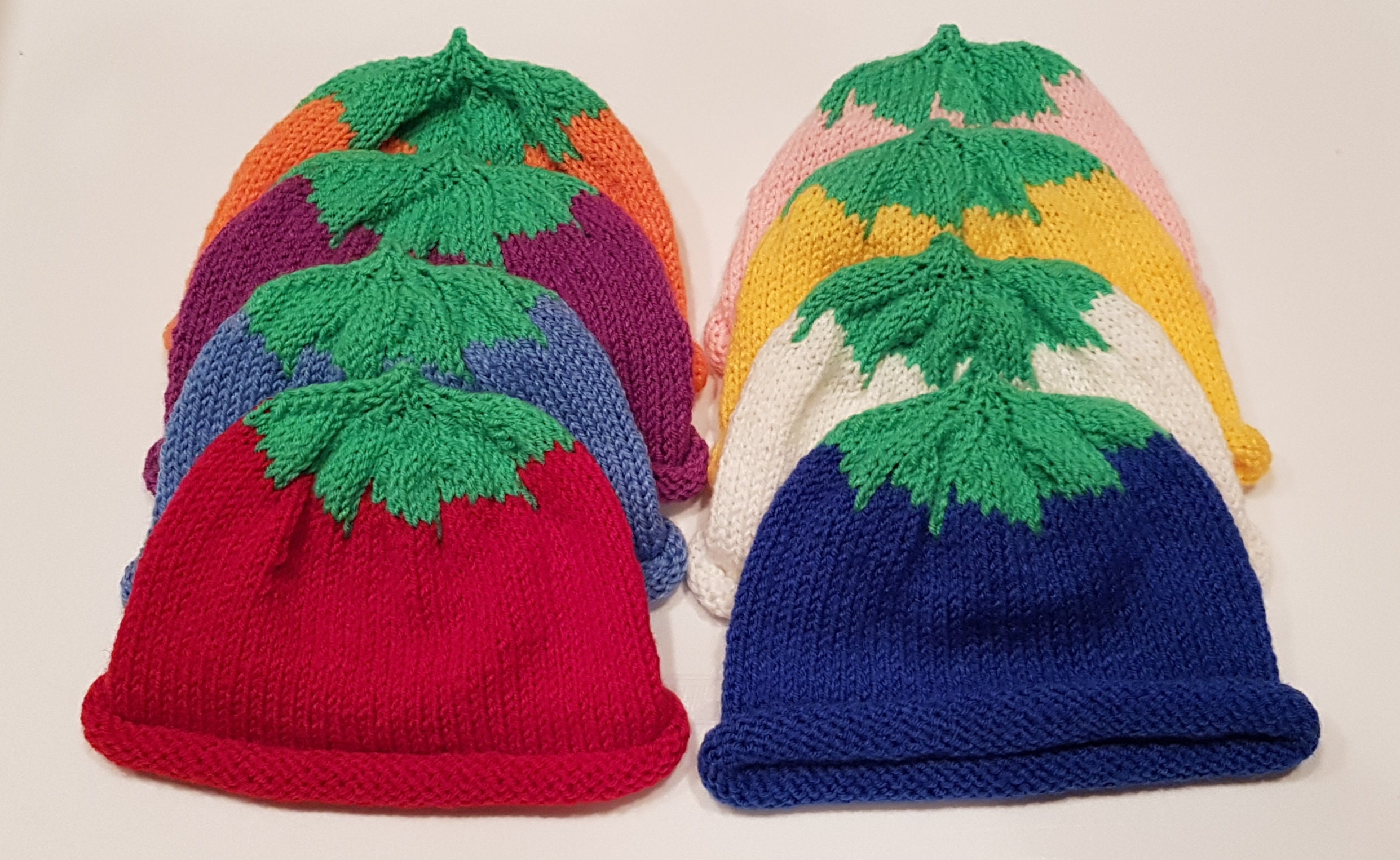 Knitted Baby Fruit Caps - Etsy