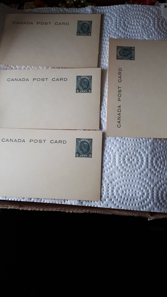 Antique Blank Pre Stamped Postcards-4 Unused Blank Collectible - Etsy