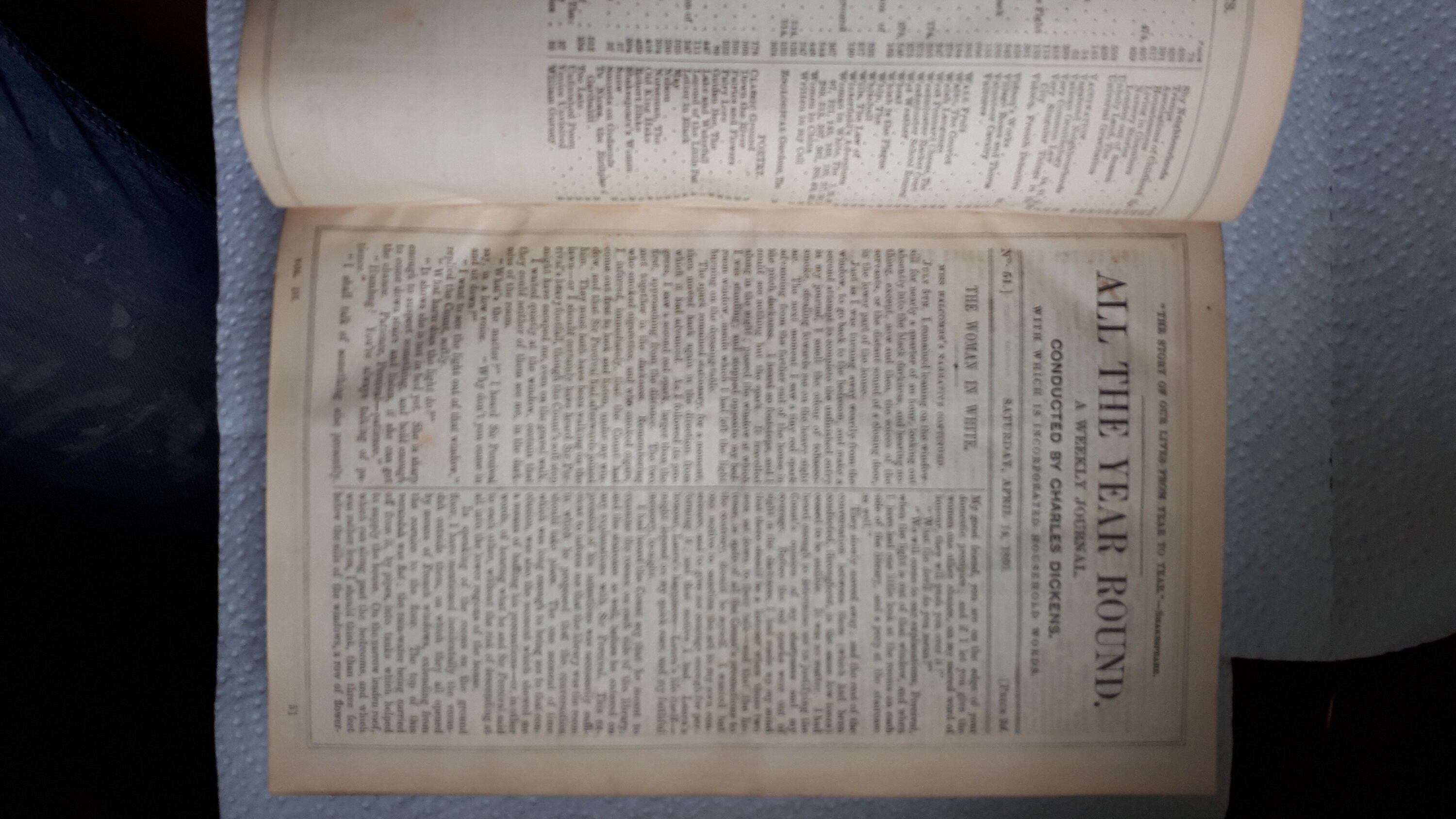 Rare Antique Leather First Edition 1860 Charles Dickens All the Year ...