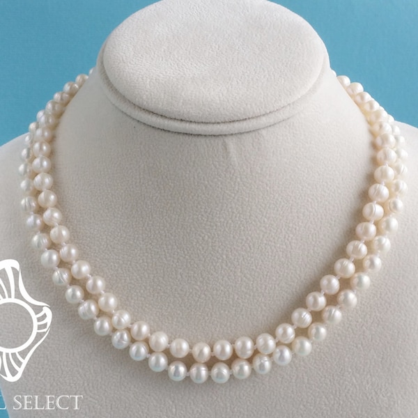 Two Strands Pearls - Etsy