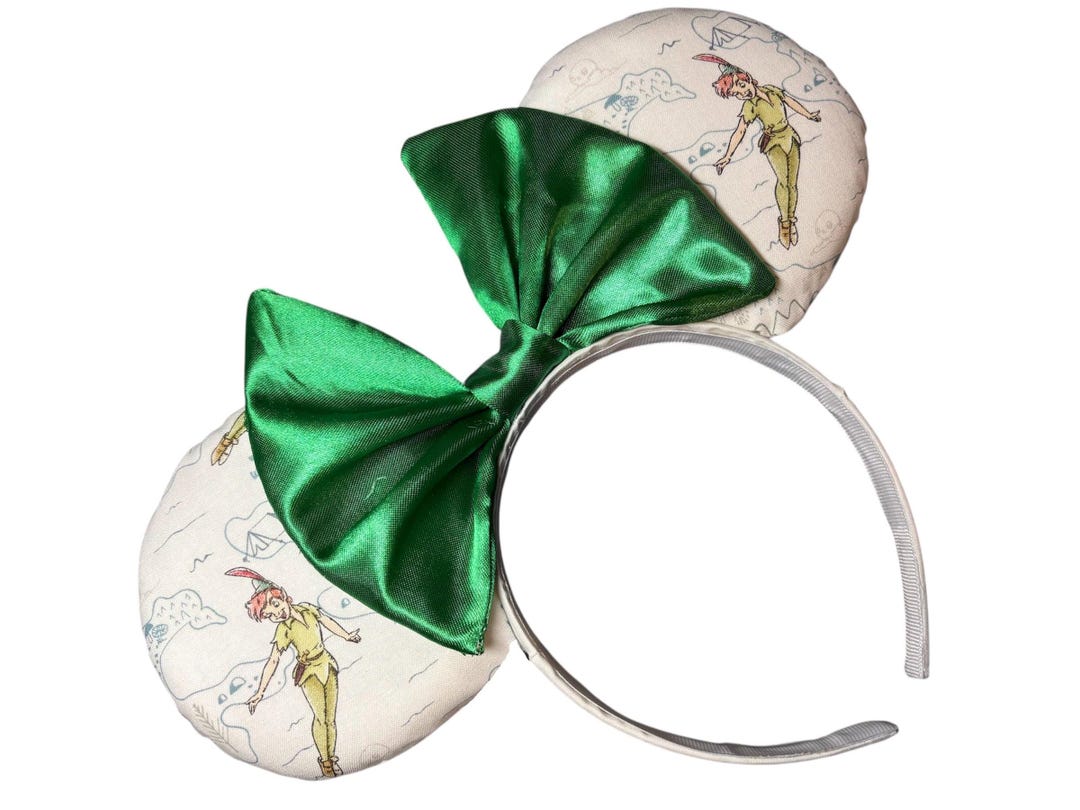 Peter Pan Magical Mouse Ears | (puffy Ears) Choose: Bow Color ...